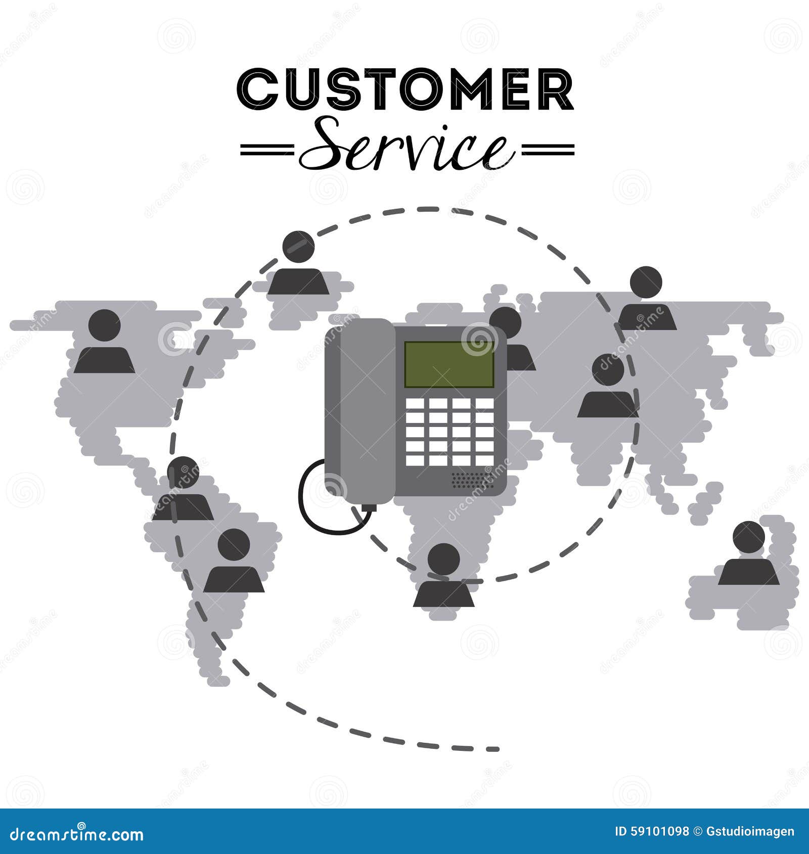 Customer service stock vector. Illustration of isolated - 59101098
