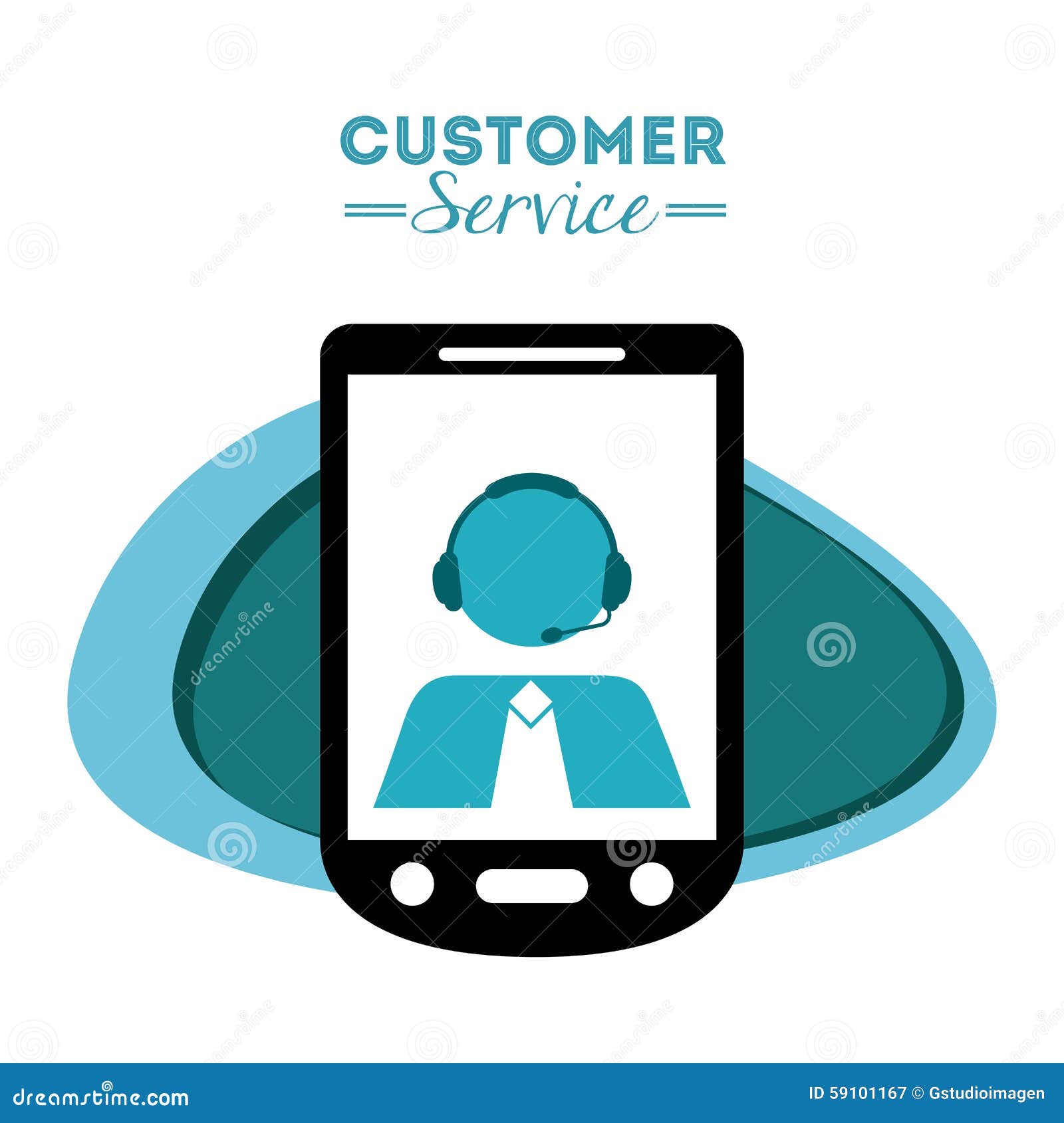 Customer service stock vector. Illustration of cellphone - 59101167
