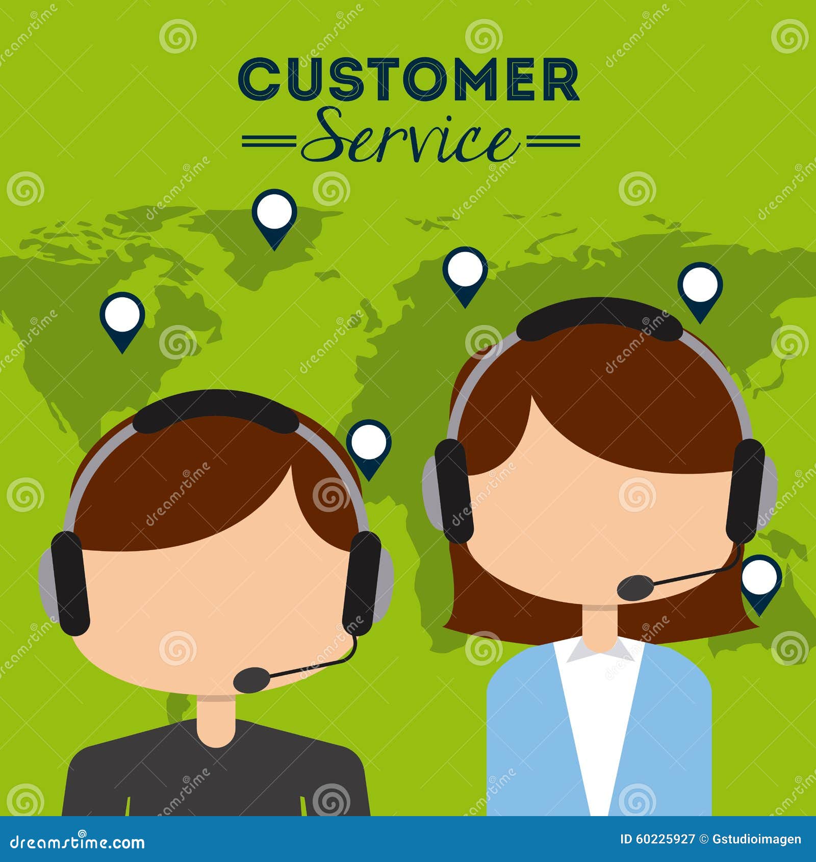 Customer service stock vector. Illustration of online - 60225927