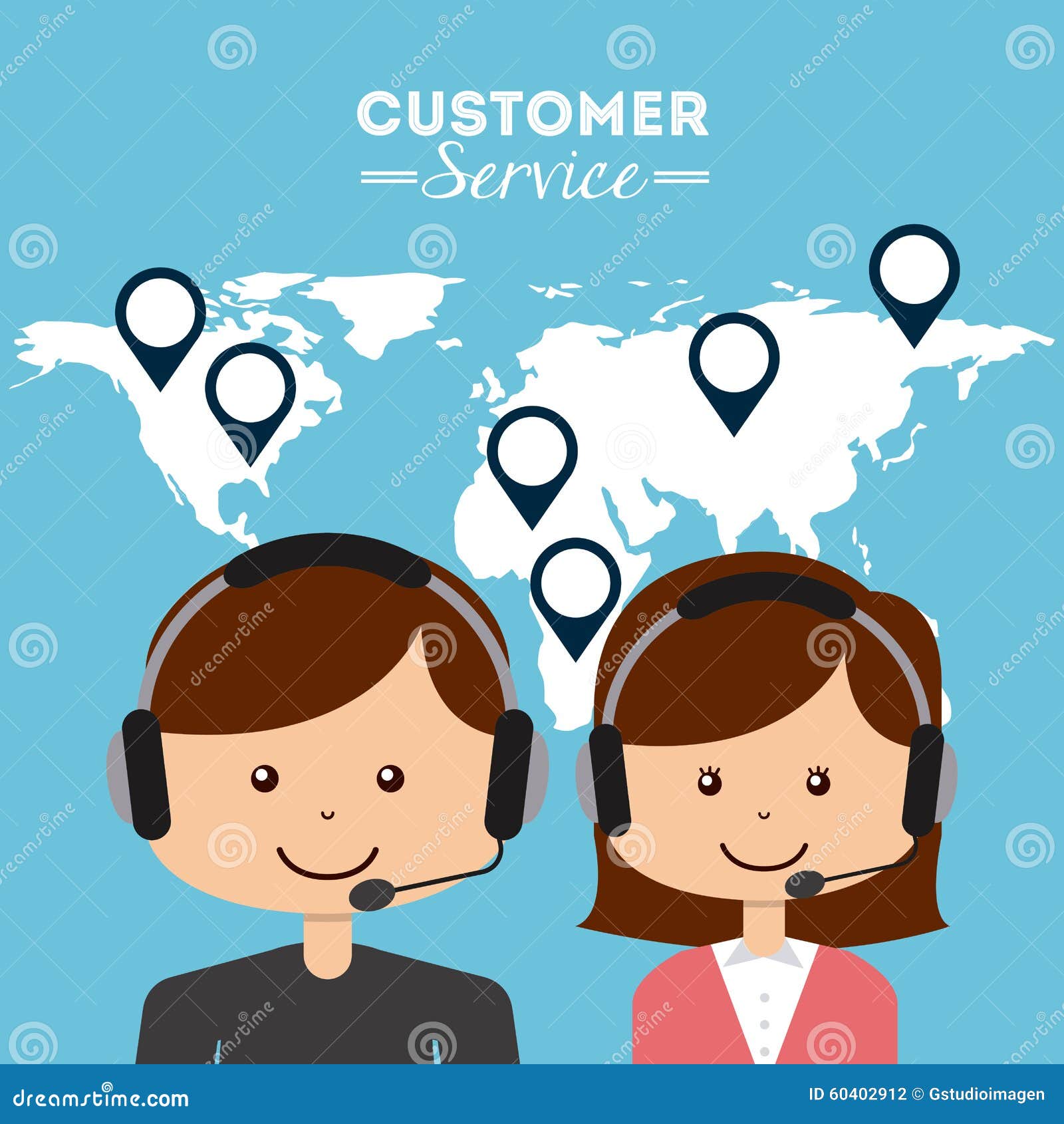 Customer service stock vector. Illustration of sign, parcel - 60402912