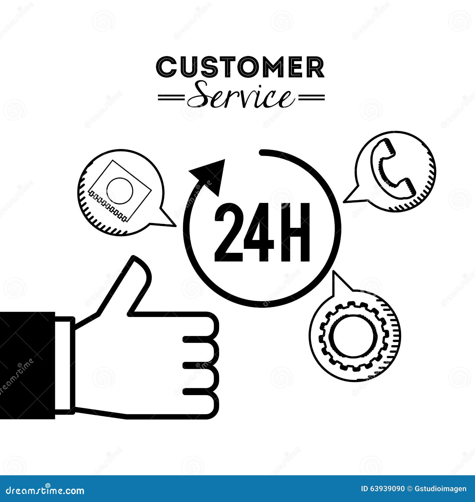 Customer service design stock vector. Illustration of centre - 63939090