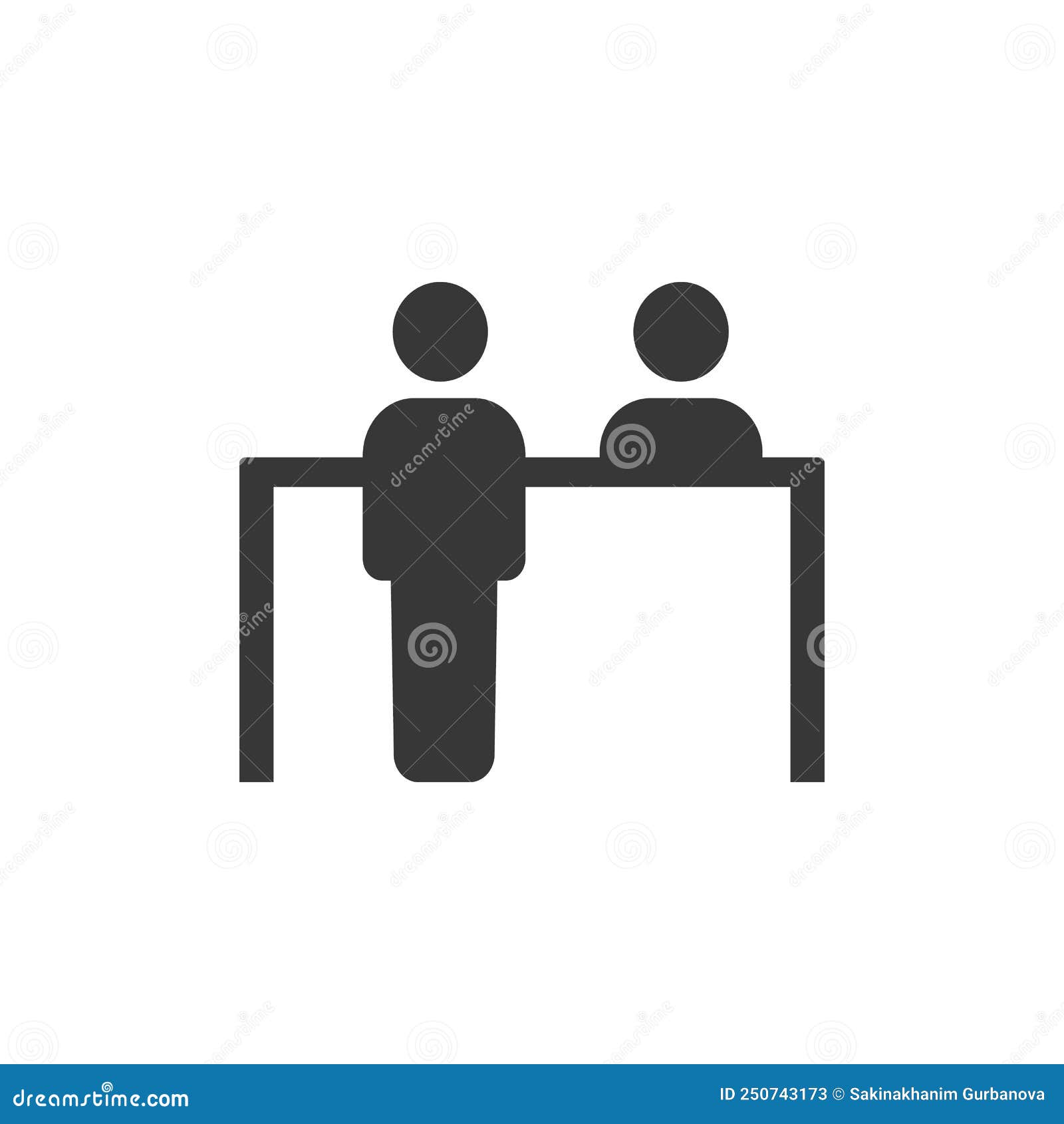 Customer service desk icon stock illustration. Illustration of ...