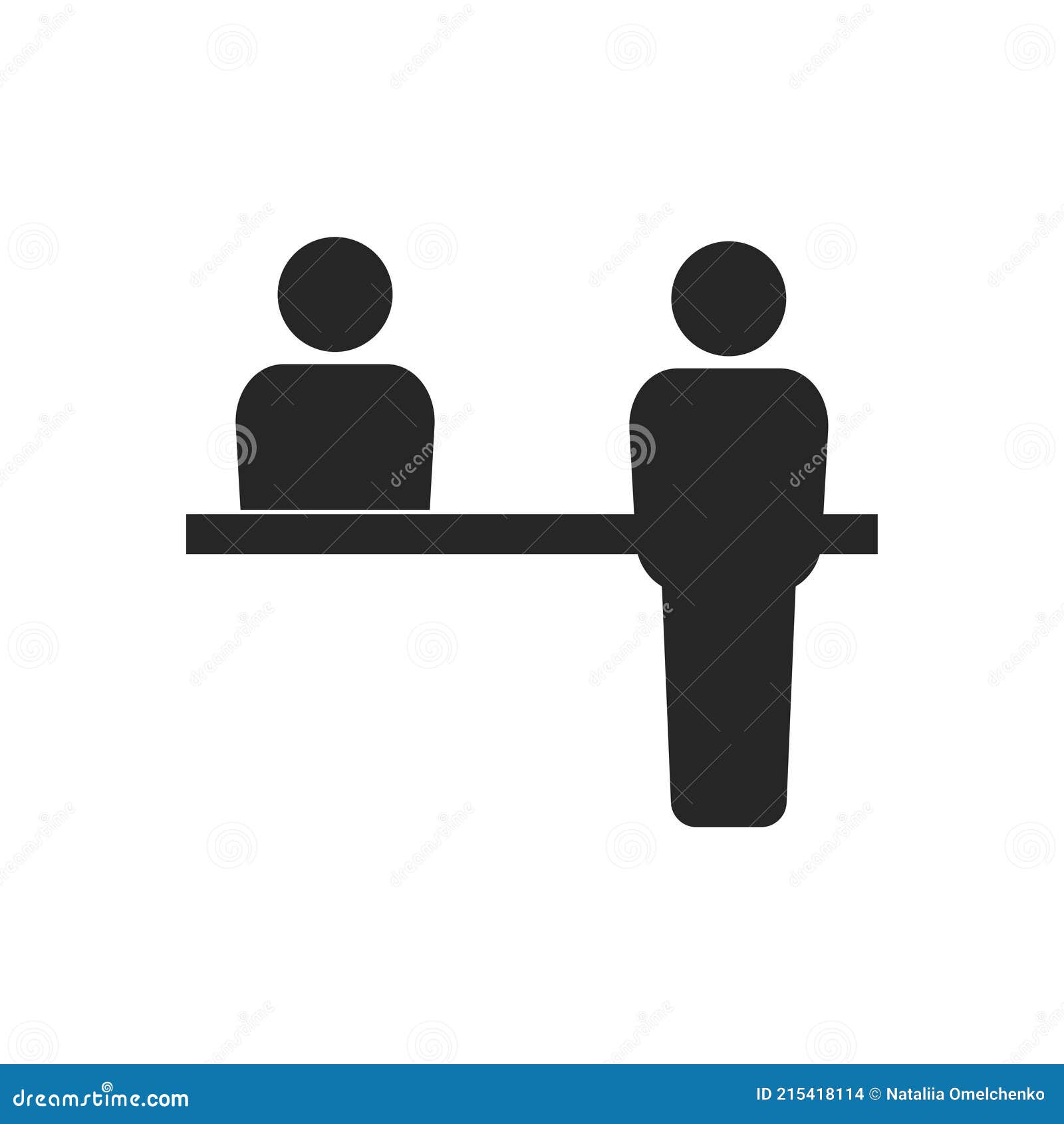 Customer Service Desk Icon. Vector Illustration Stock Vector ...