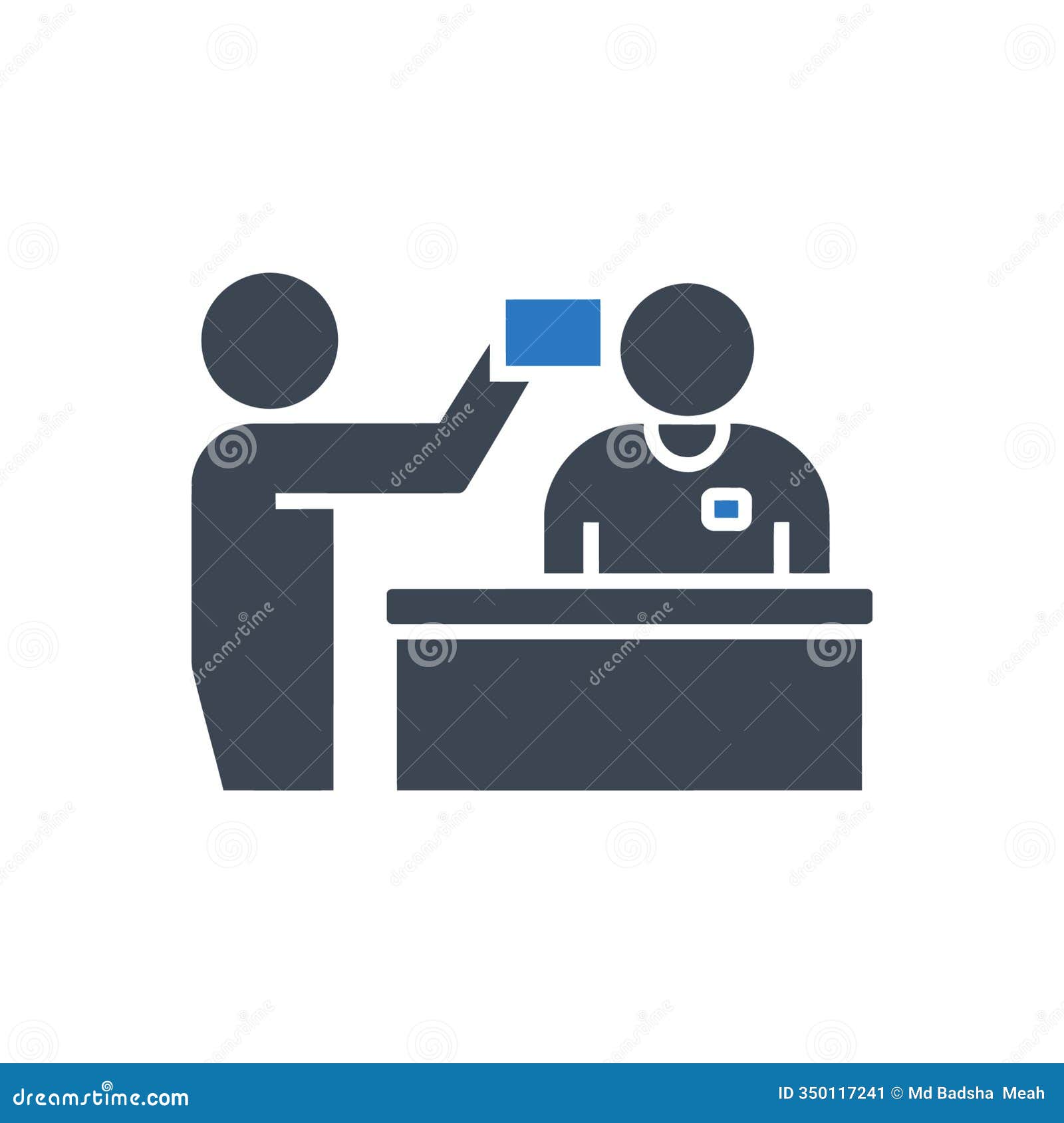 Customer Service Desk Icon stock vector. Illustration of icon - 350117241