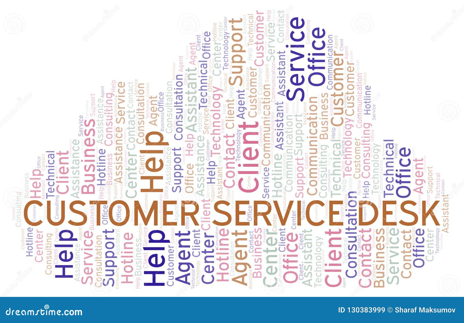 Customer Service Desk Word Cloud. Stock Illustration - Illustration of ...