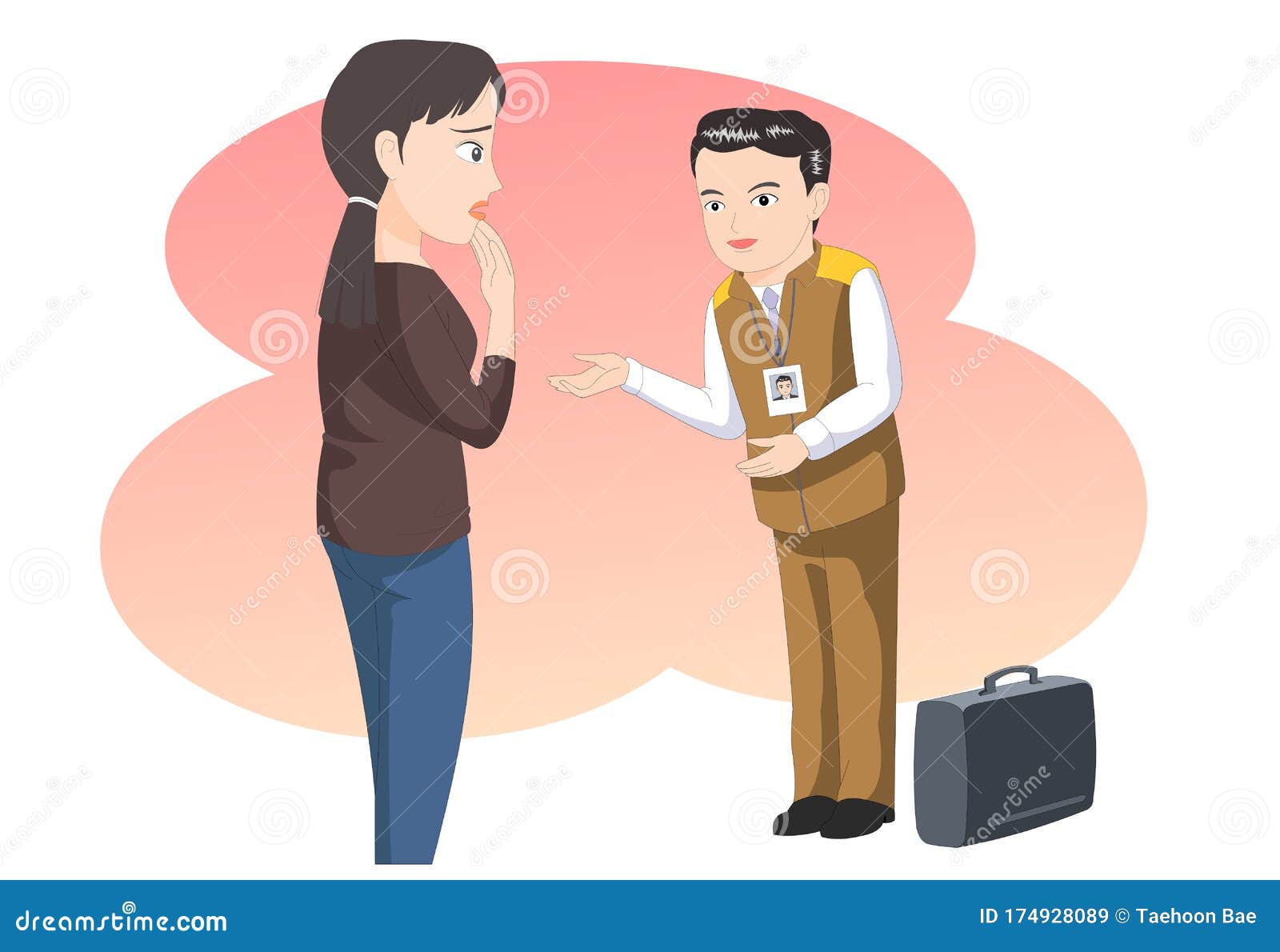 Customer and Service Engineer Illustration Stock Illustration ...