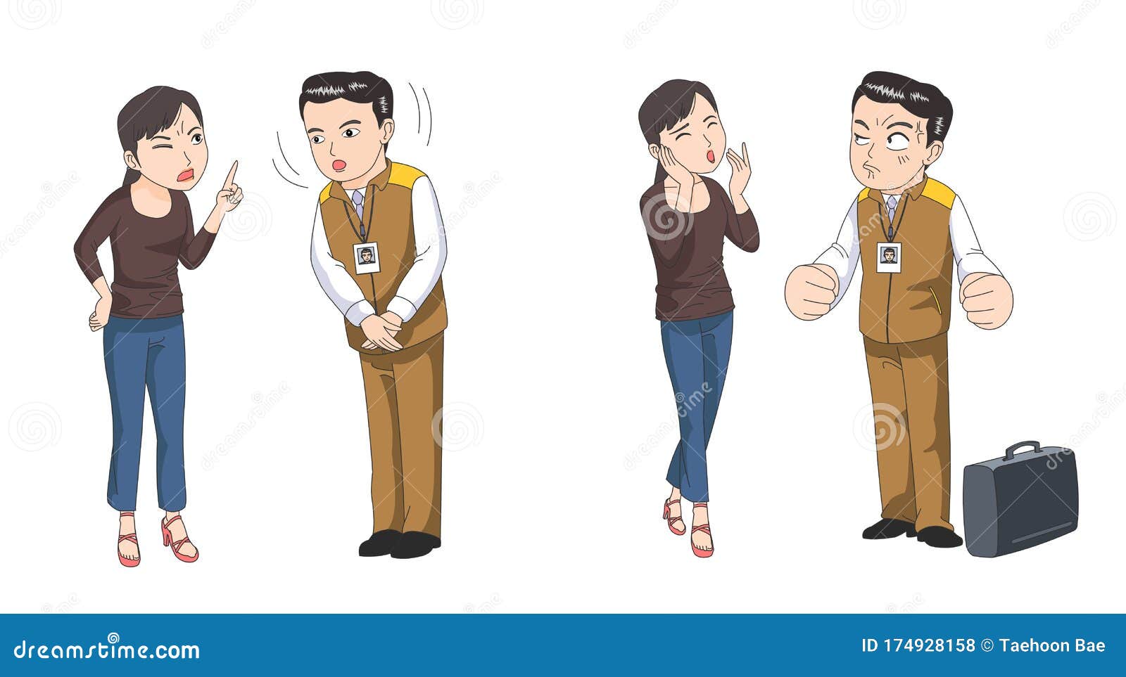 Customer and Service Engineer Illustration Stock Photo - Illustration ...