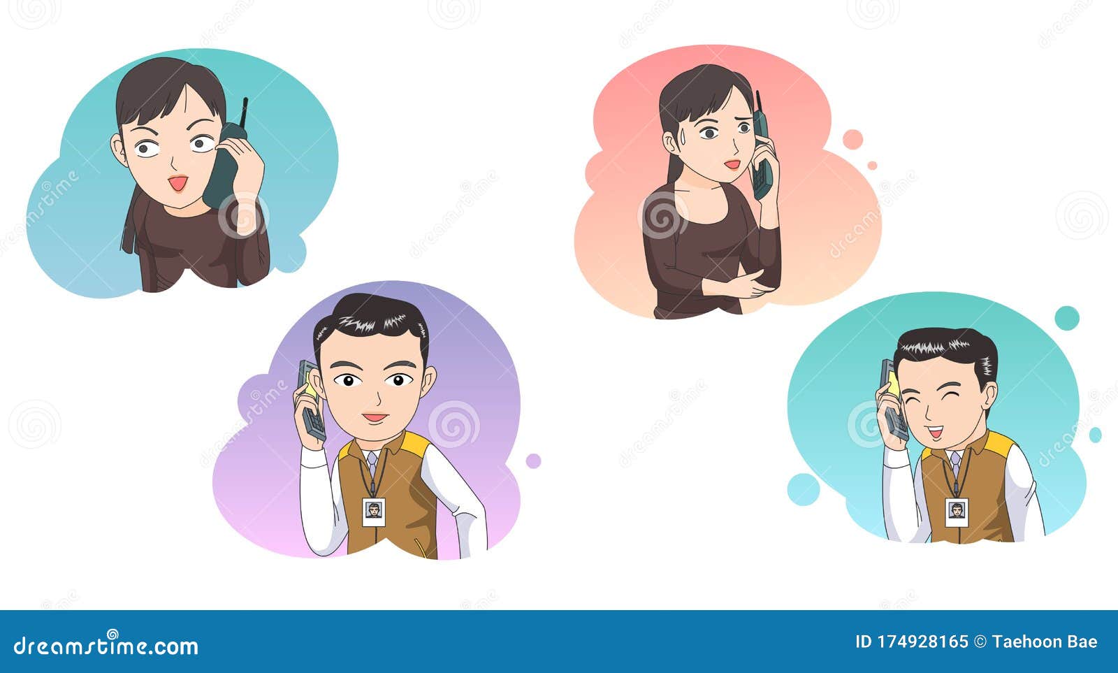 Customer and Service Engineer Illustration Stock Image - Illustration ...