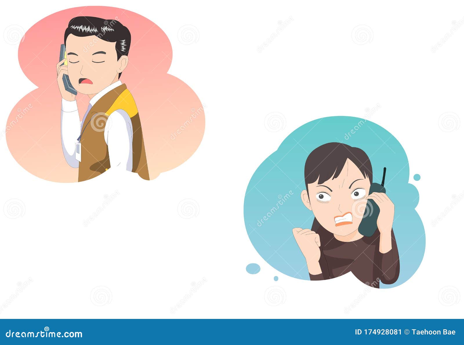 Customer and Service Engineer Illustration Stock Illustration ...