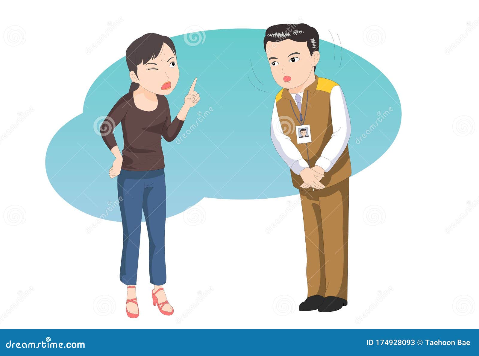 Customer and Service Engineer Illustration Stock Illustration ...