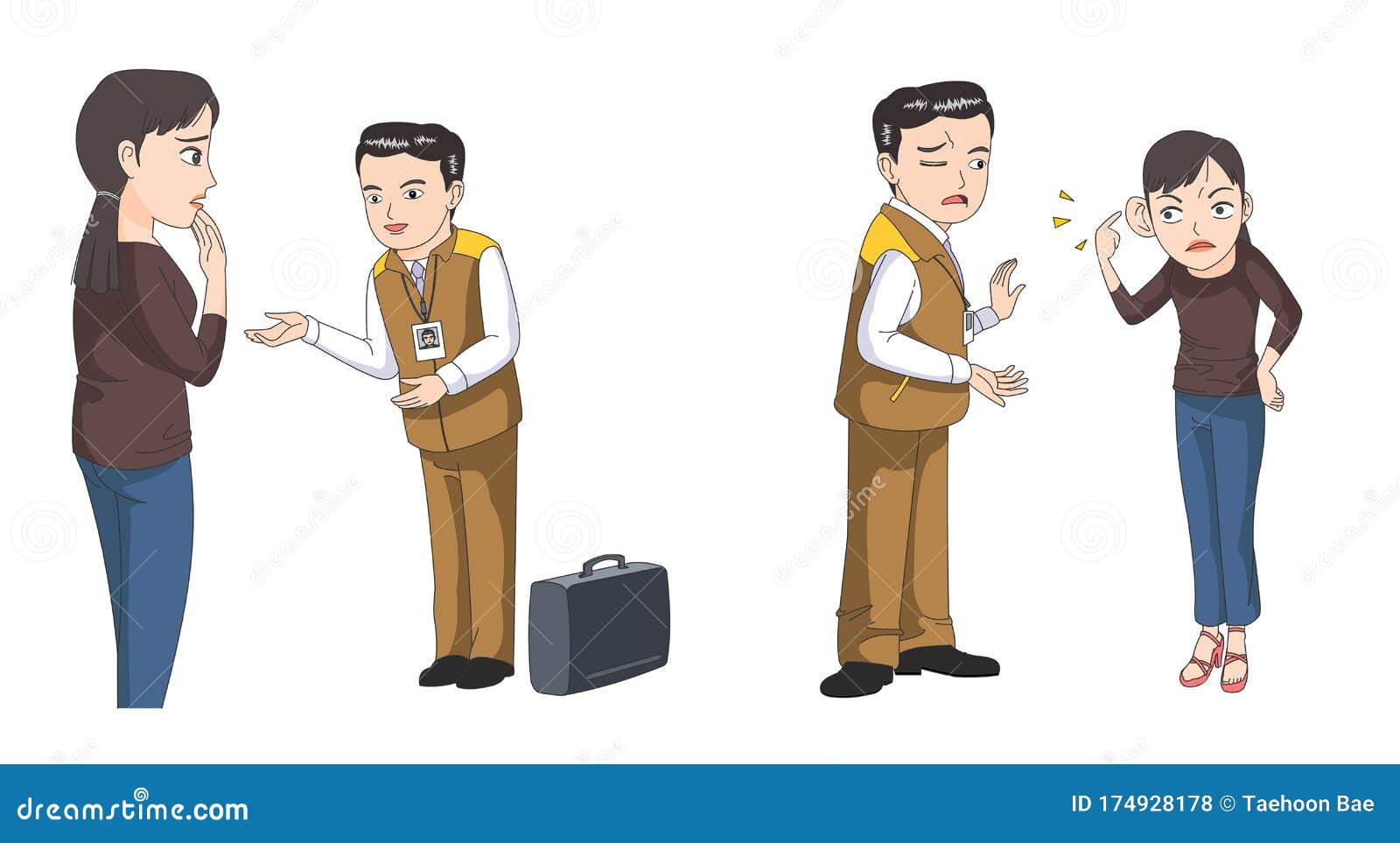 Customer and Service Engineer Illustration Stock Illustration ...