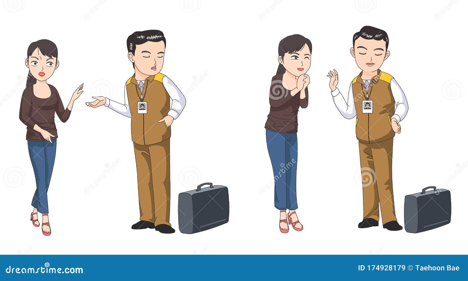 Customer and Service Engineer Illustration Stock Image - Illustration ...