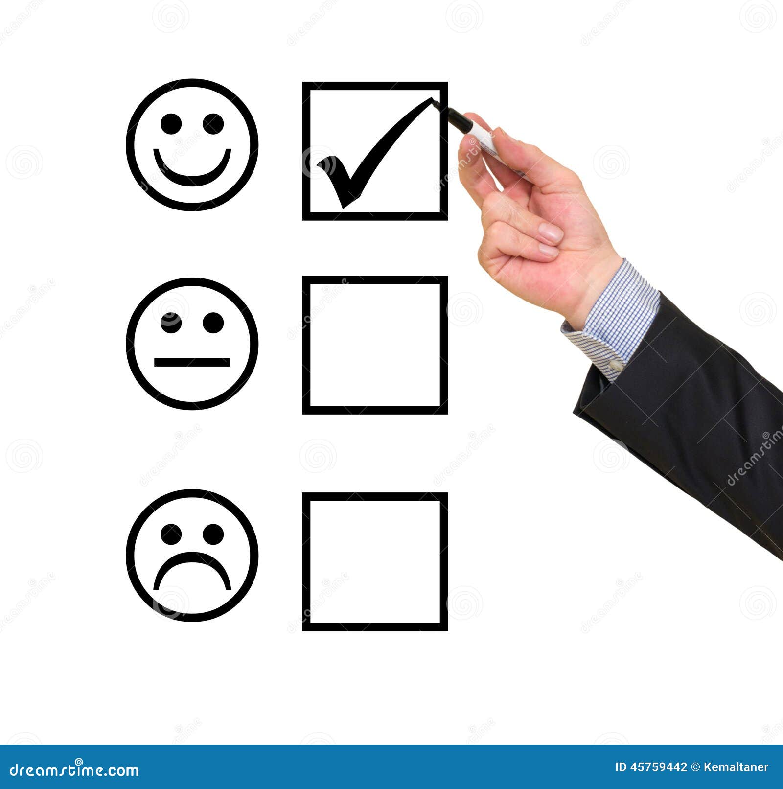 Evaluation Form And Hand Check Satisfactory Stock Image | CartoonDealer ...
