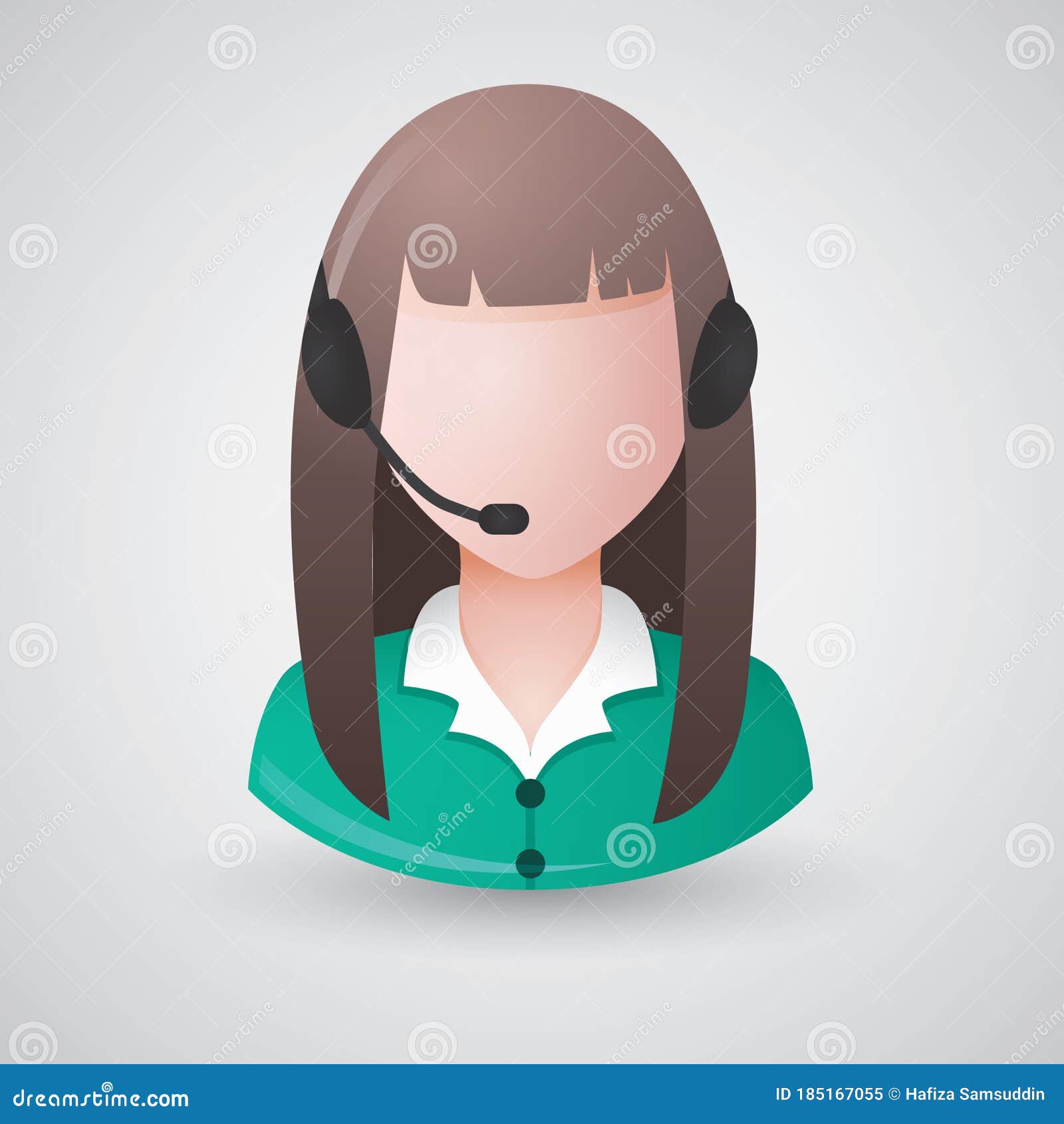 Customer Service Executive. Vector Illustration Decorative Design Stock ...