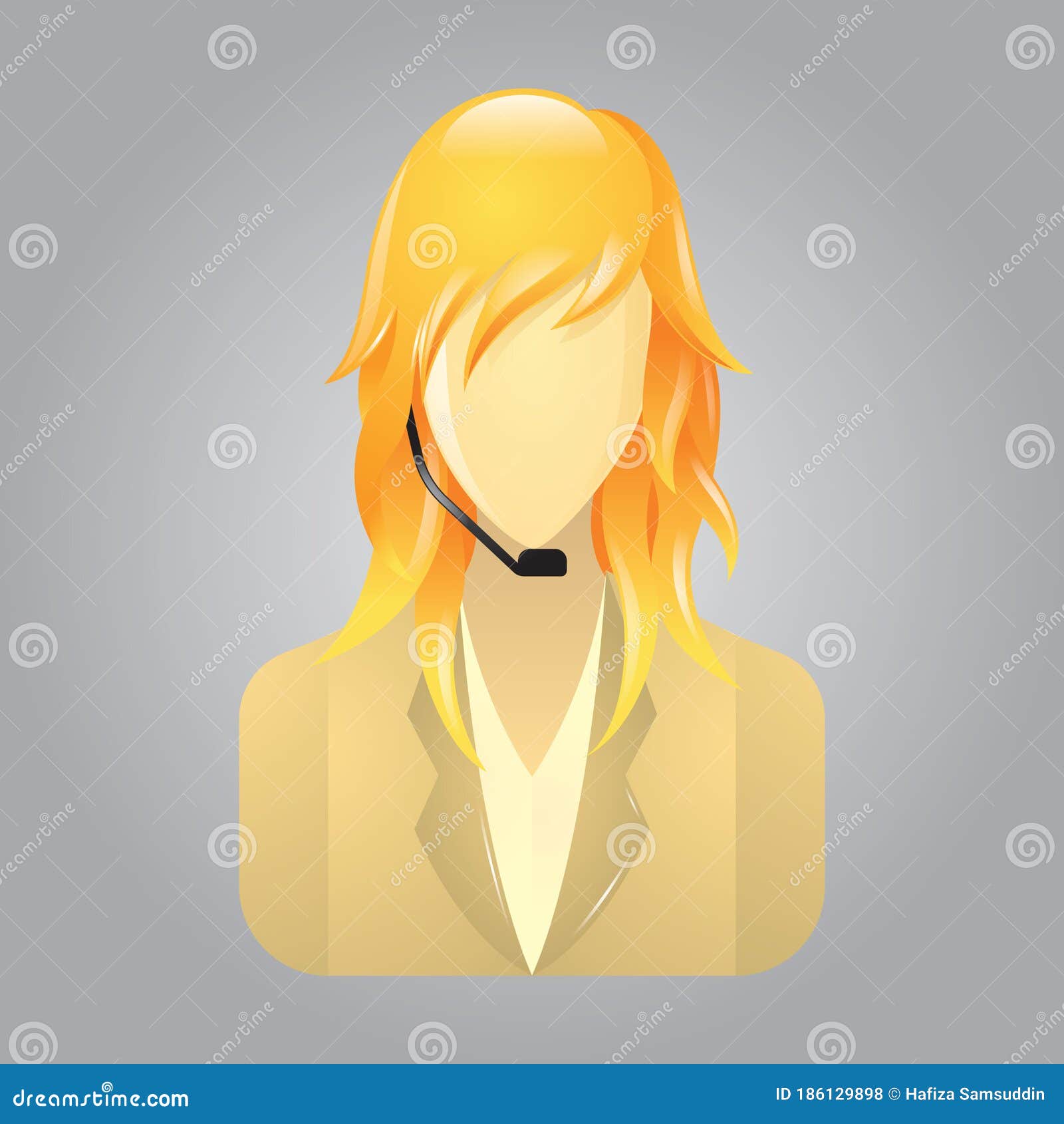Customer Service Executive. Vector Illustration Decorative Design Stock ...