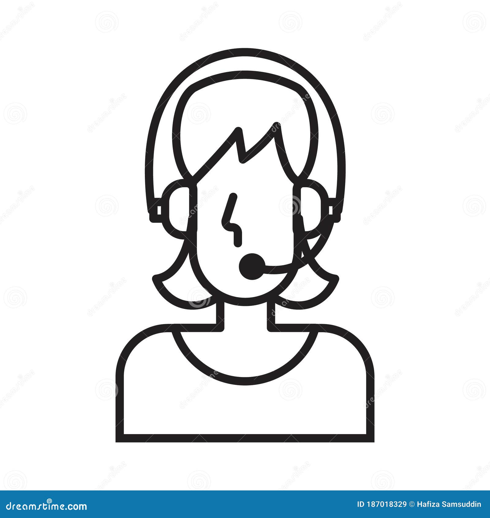 Customer Service Executive. Vector Illustration Decorative Design Stock ...