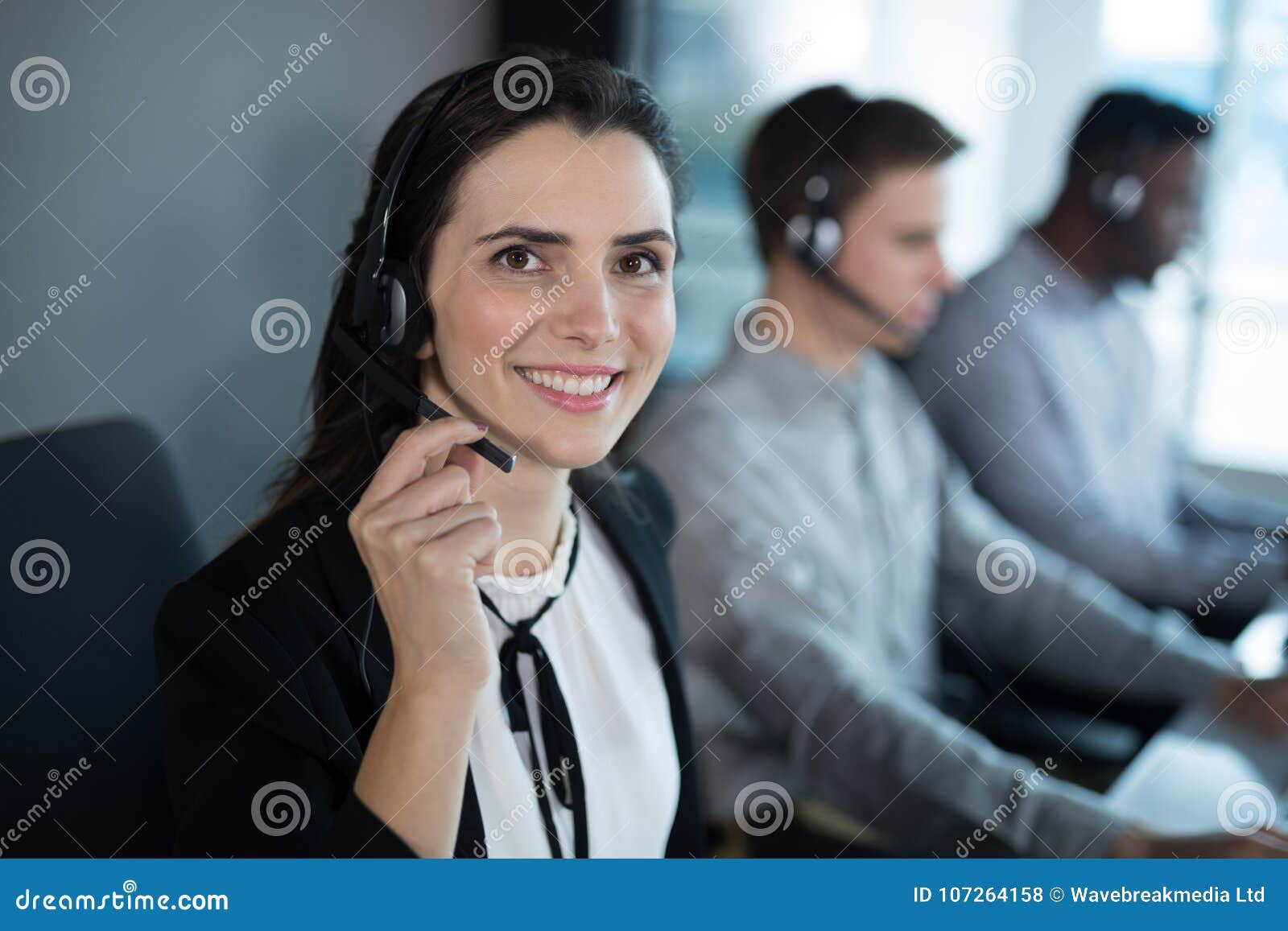Customer Service Executive Working at Office Stock Photo - Image of ...