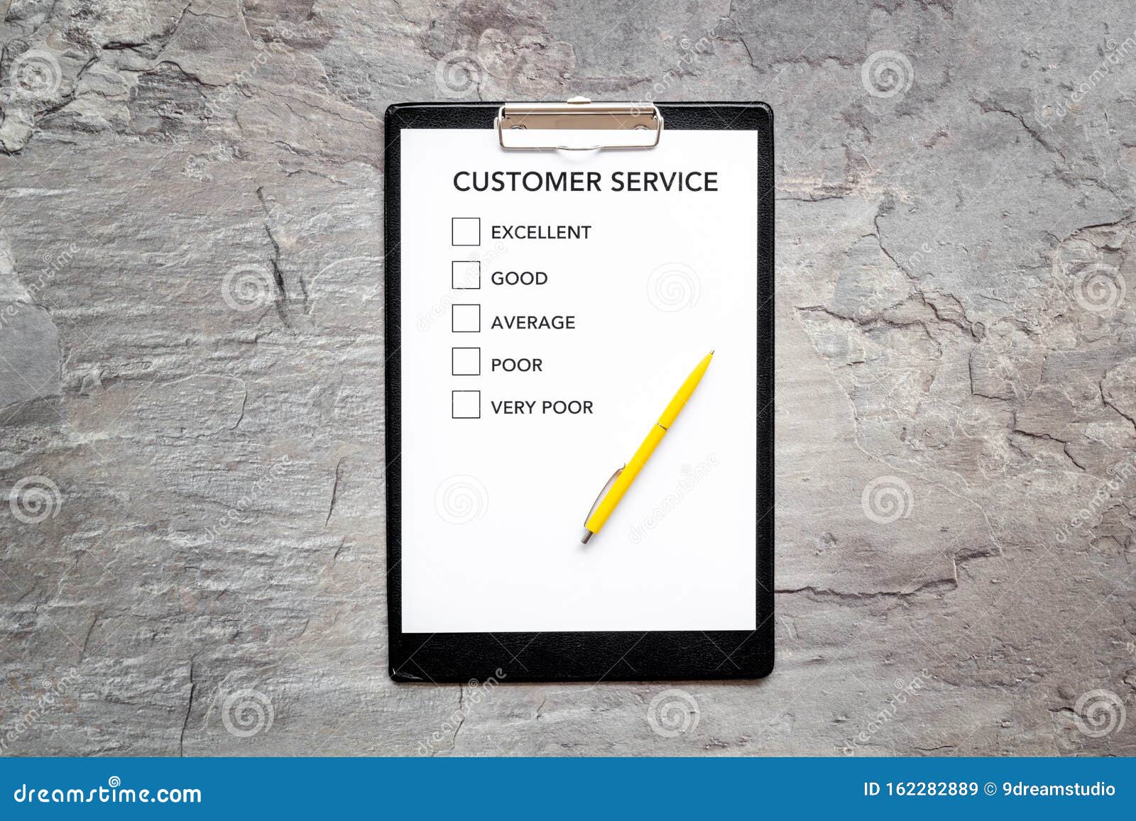 Customer Service Form on Grey Background Top View Copy Space Stock ...
