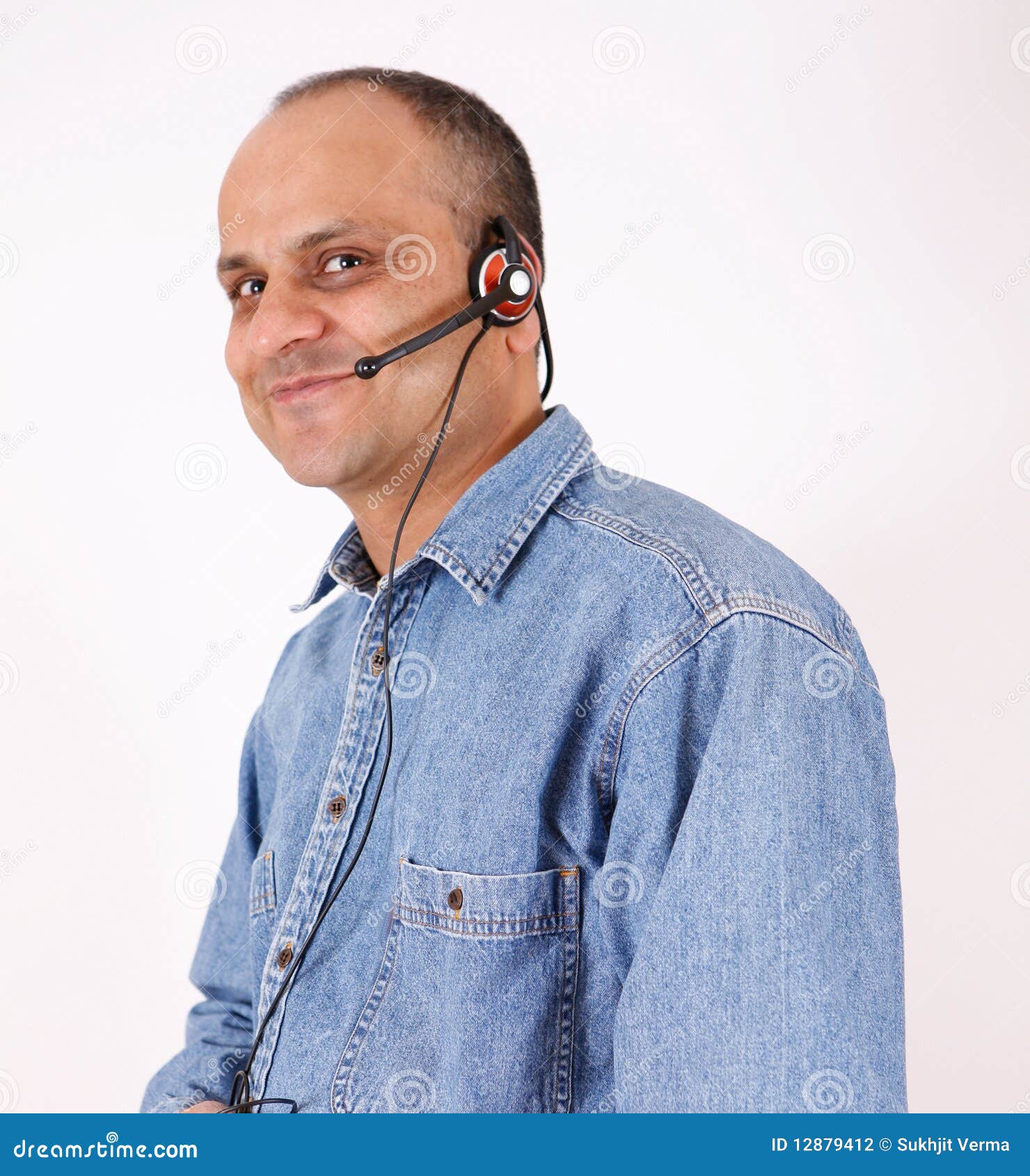 Customer service guy stock photo. Image of client, clerk - 12879412
