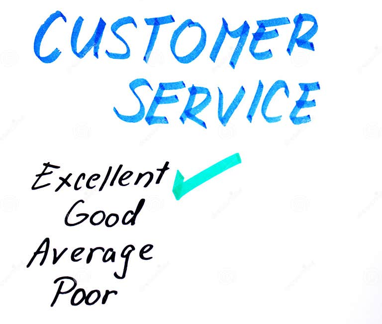 Customer Service Handwritten Rating Stock Image - Image of comment ...