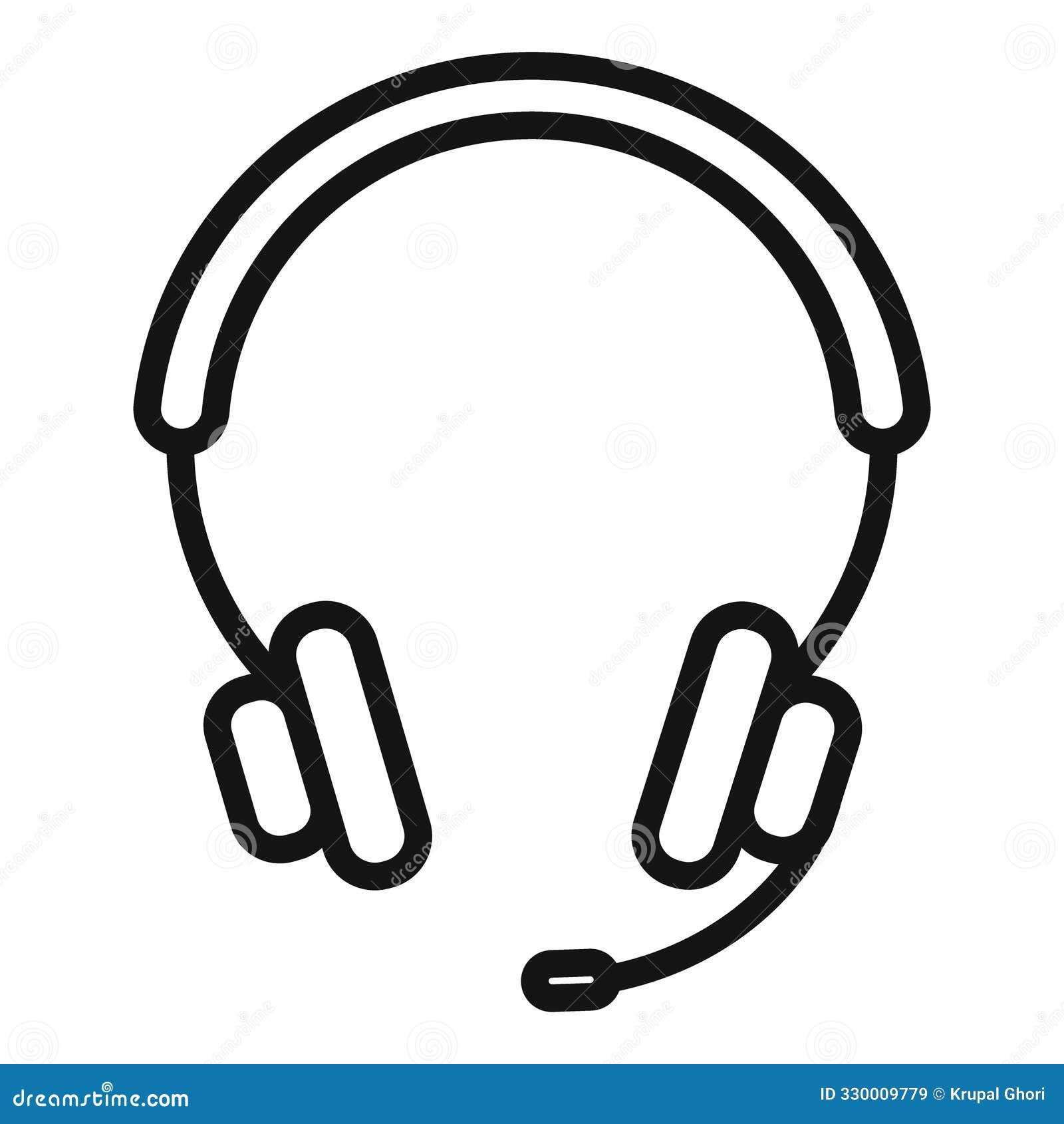 Customer Service Headset Icon Ideal for Support and Call Centers Stock ...