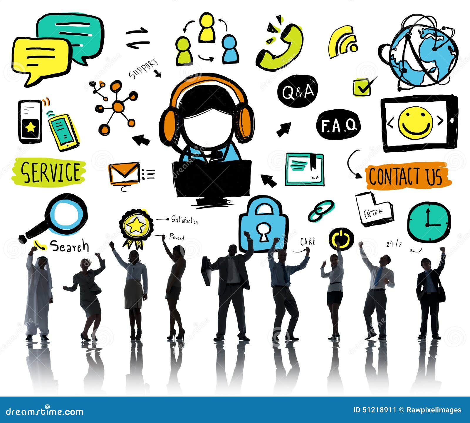 Customer Service Help Business Service Solution Support Concept Stock ...