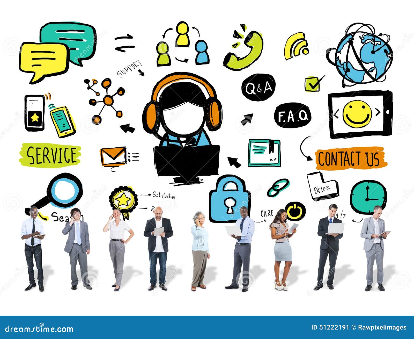 Customer Service Help Business Service Solution Support Concept Stock ...