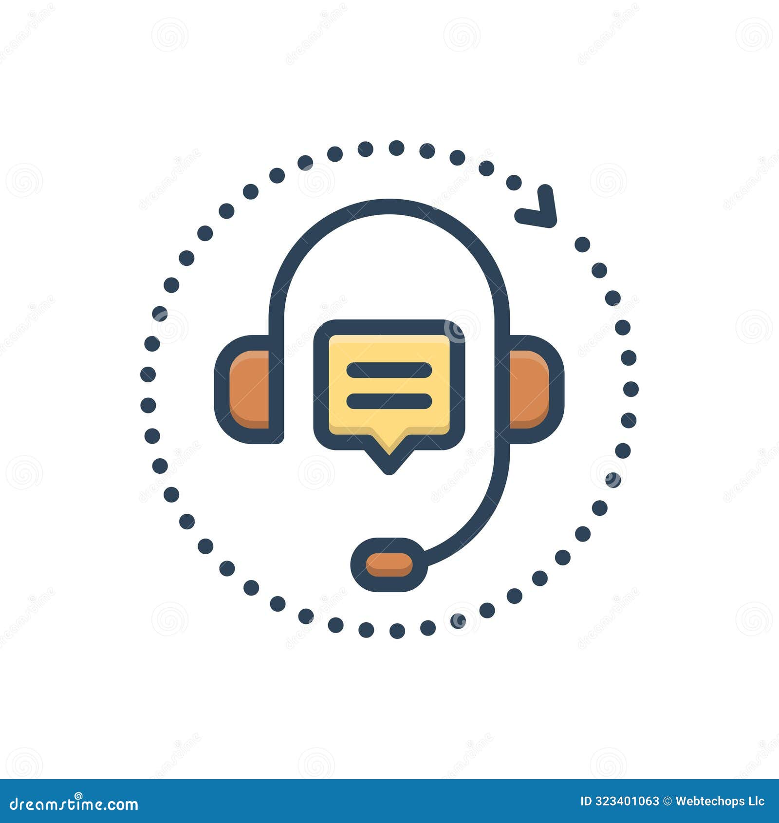 Color Illustration Icon for Customer Service, Customer and Call Center ...