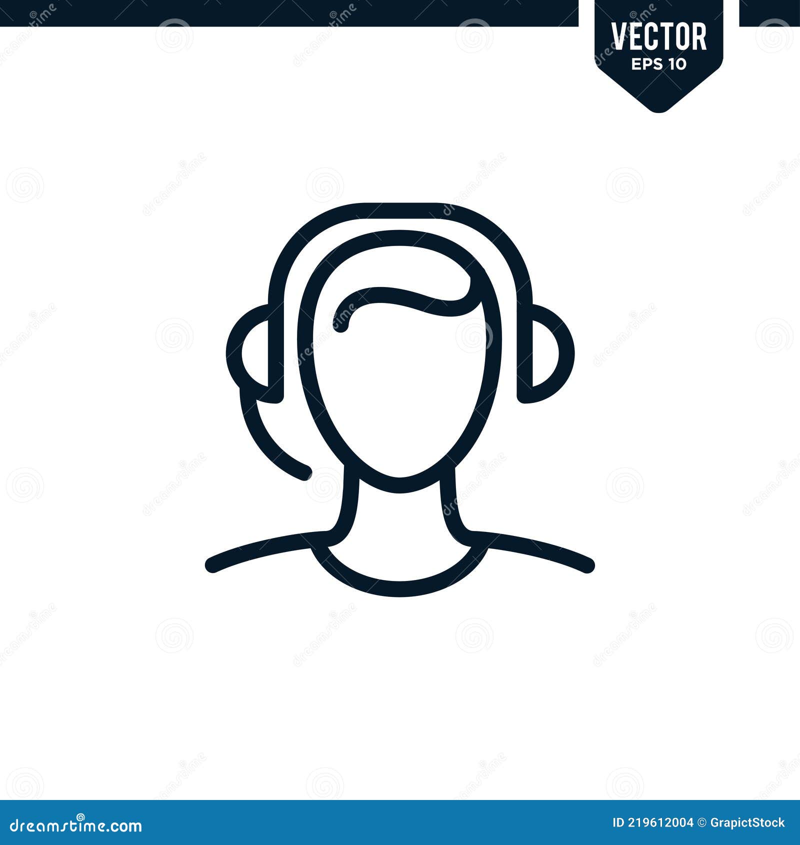 Customer Service Icon Collection, Line Art Style Stock Vector ...