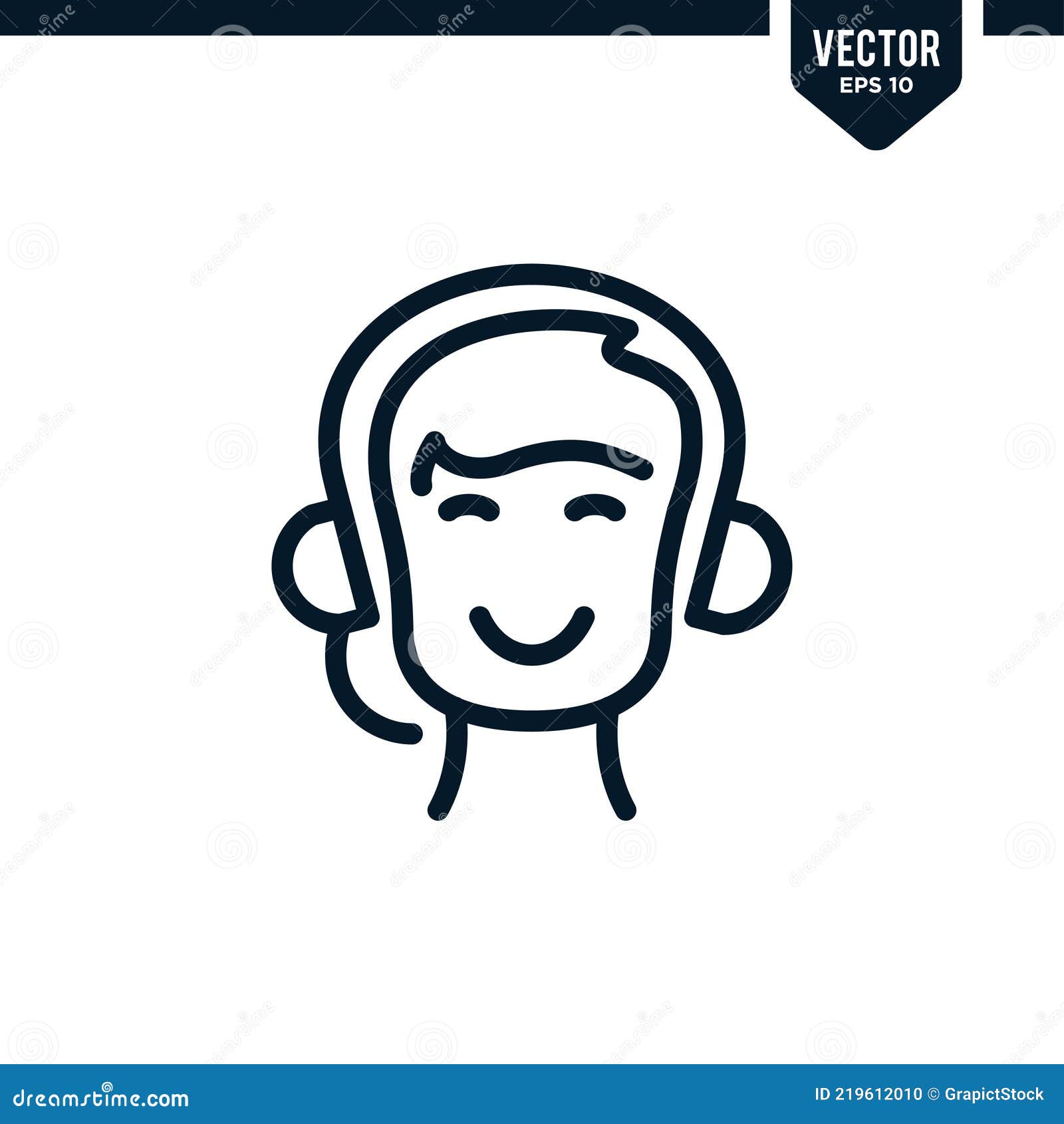 Customer Service Icon Collection, Line Art Style Stock Vector ...