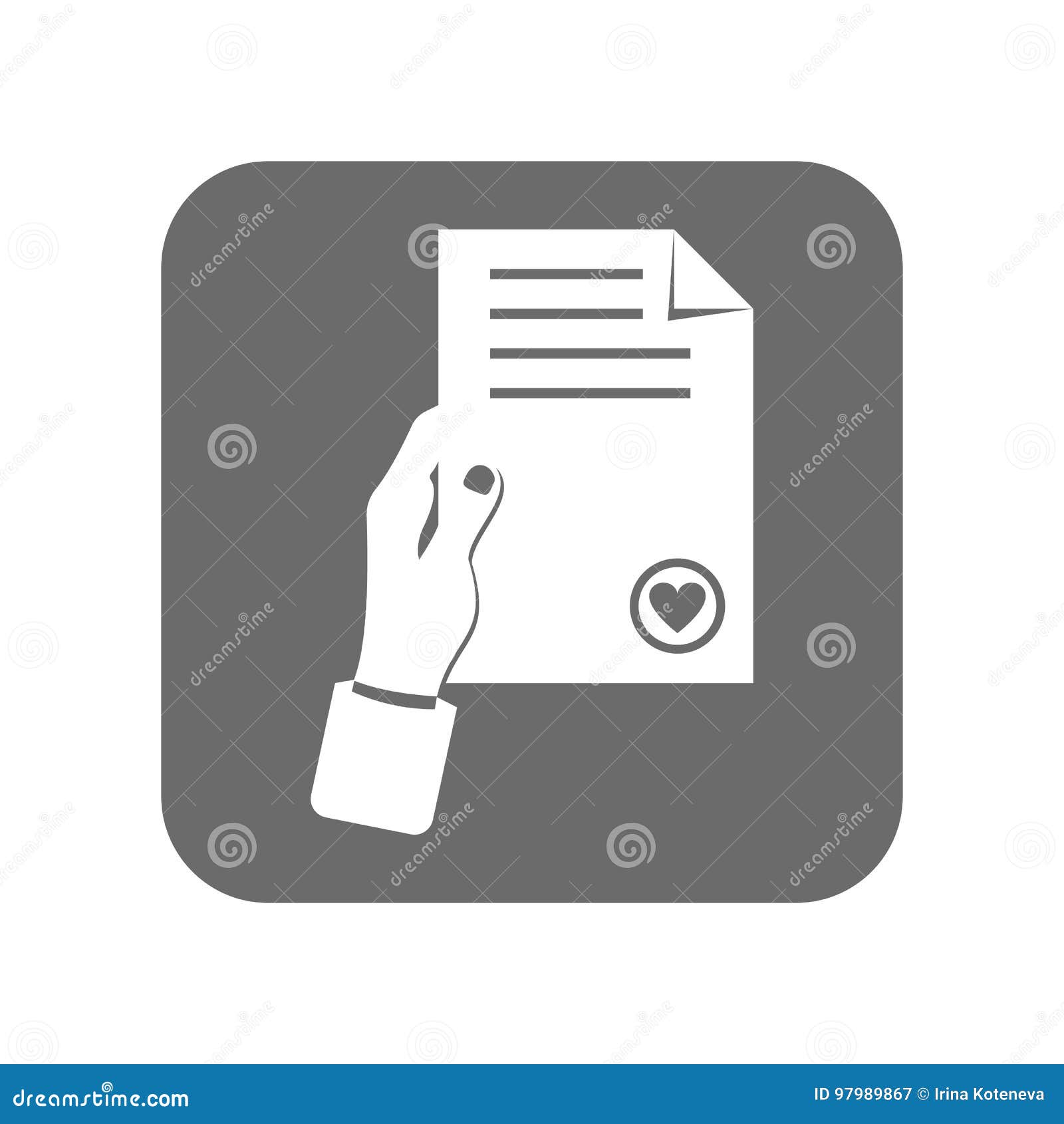 Customer Service Icon with Document Sign Stock Vector - Illustration of ...