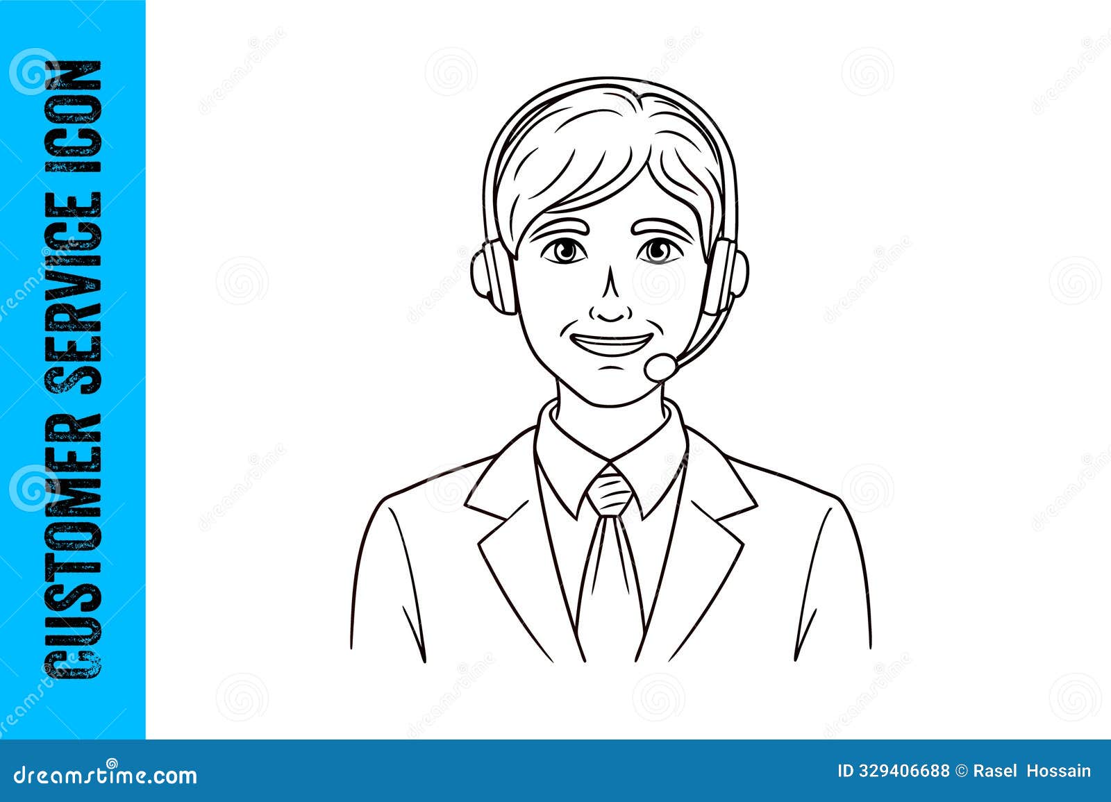 Customer Service Icon with Editable Vector Collections Stock Vector ...