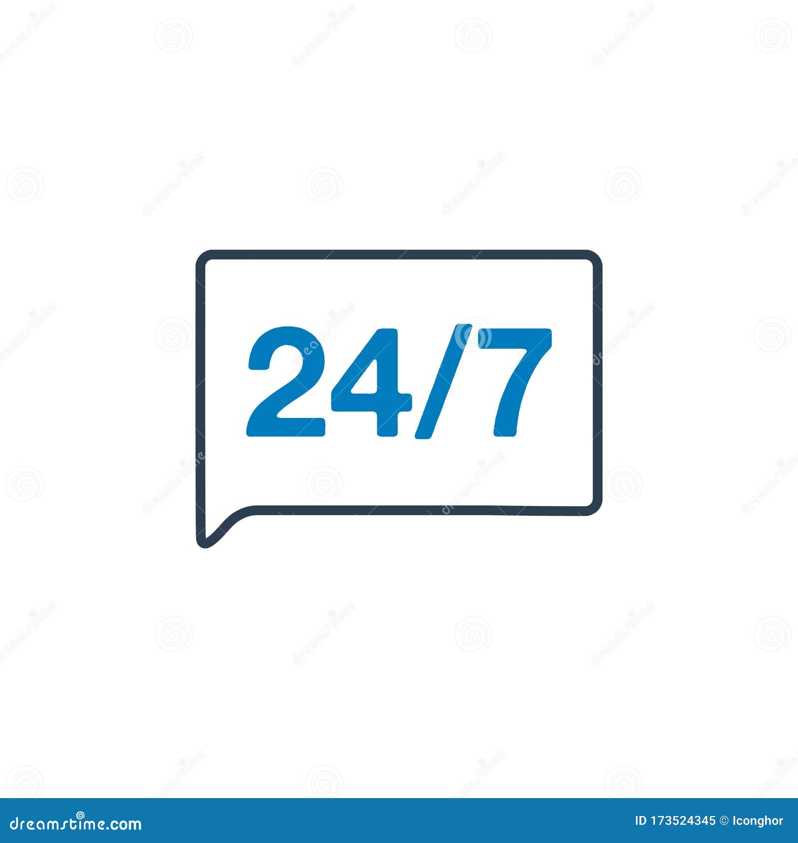 24/7 Customer Service Icon. Stock Vector - Illustration of service ...