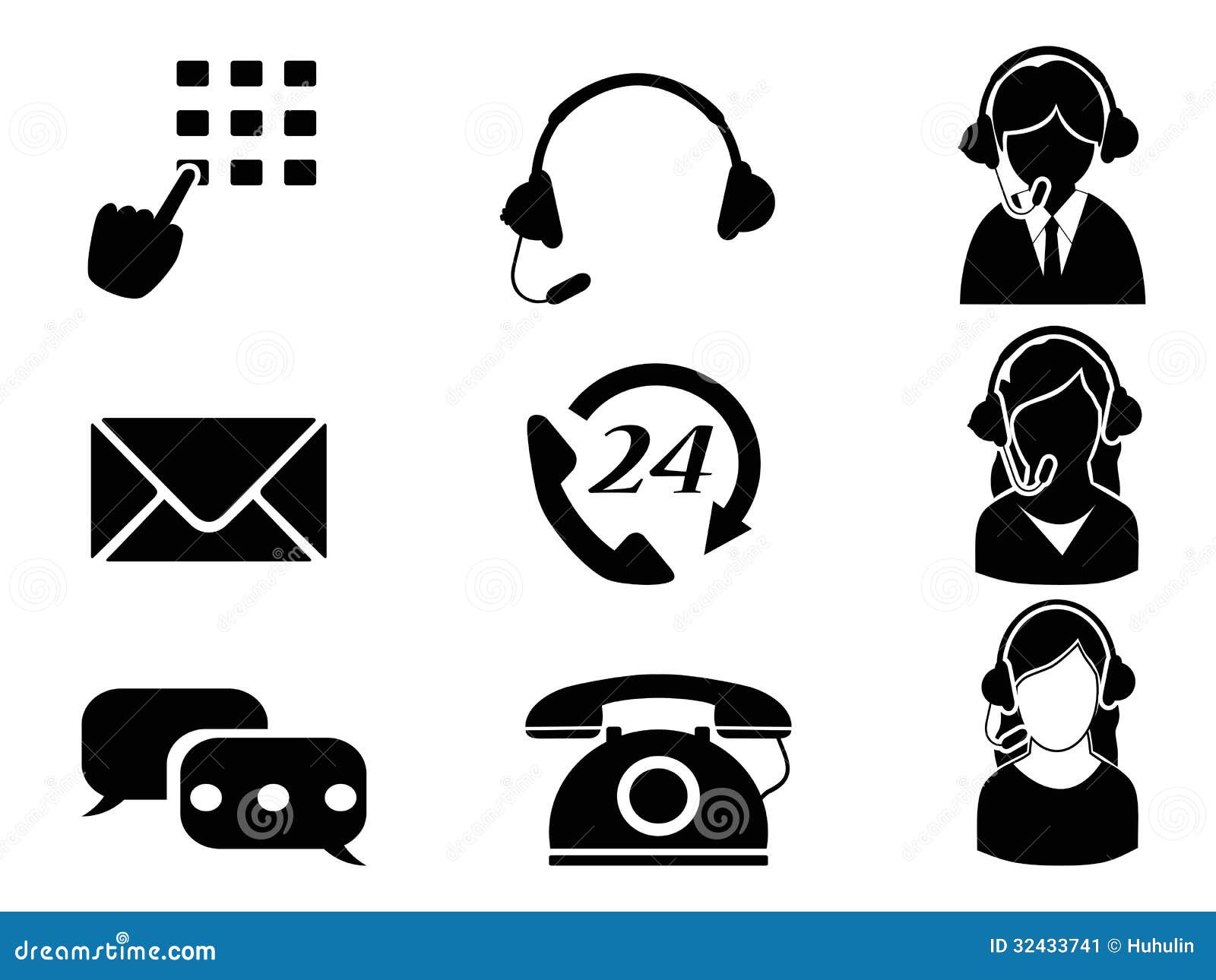 Customer service icon set stock vector. Illustration of dialogue - 32433741