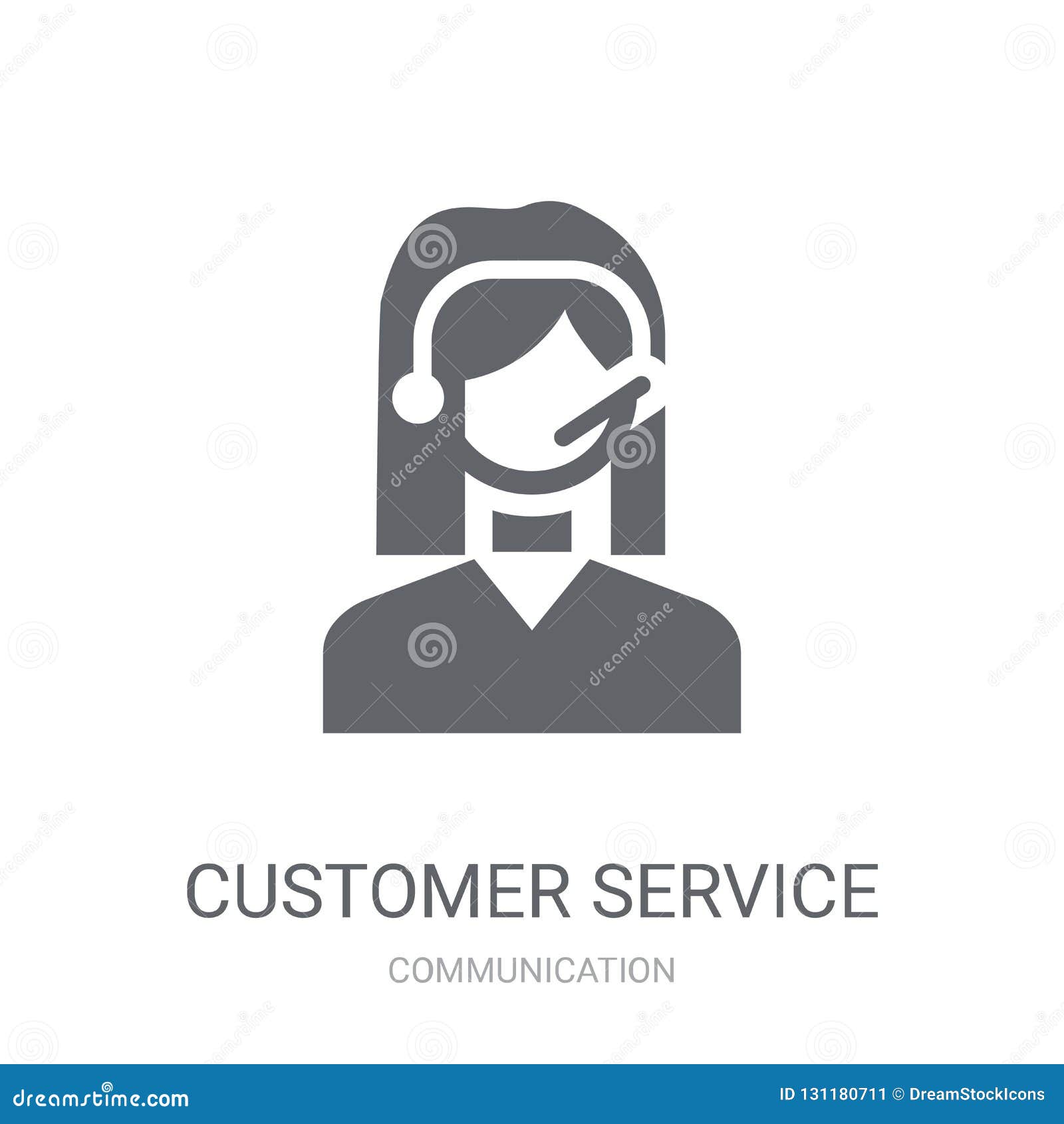 Customer Service Icon. Trendy Customer Service Logo Concept on W Stock ...
