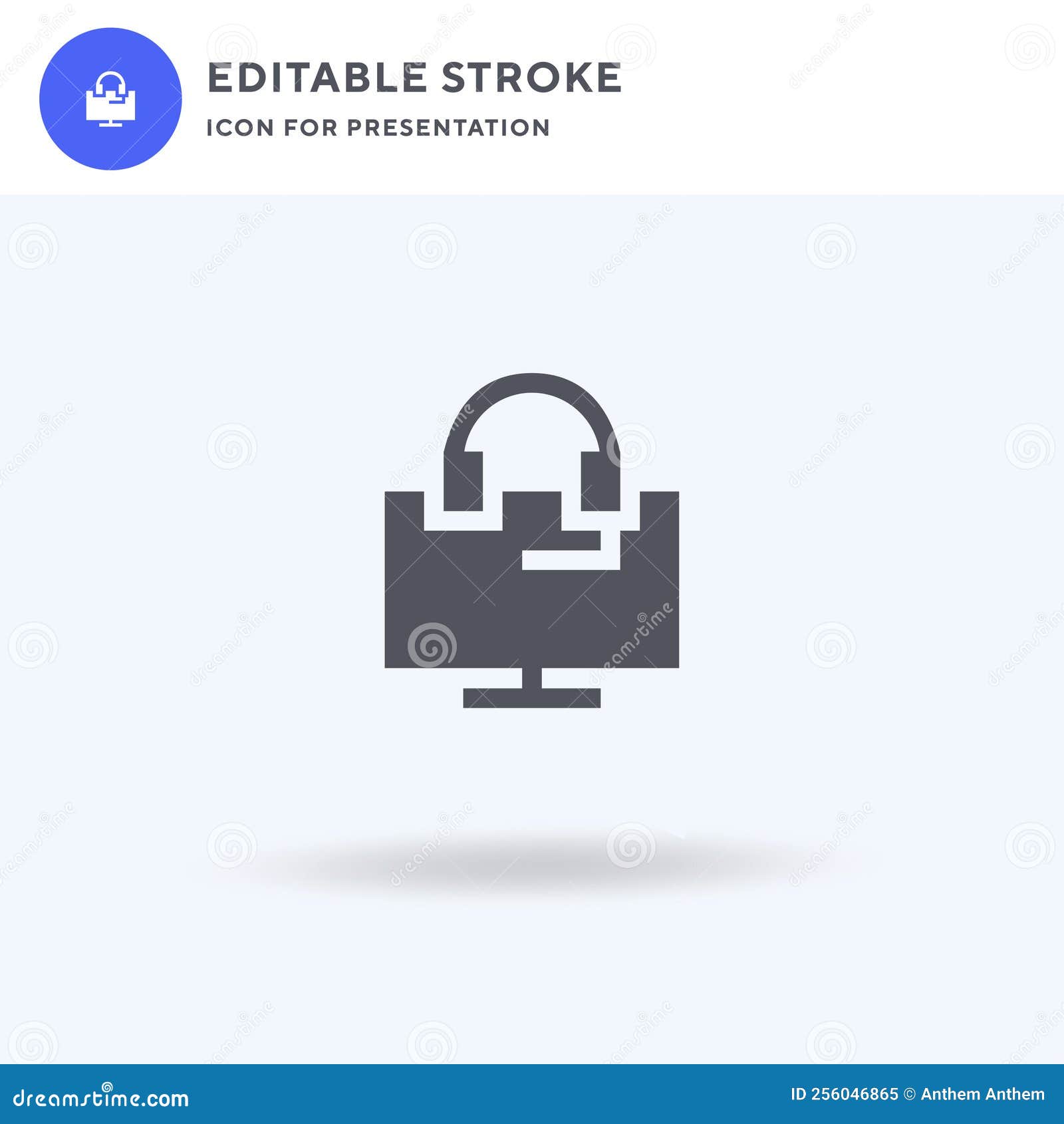 Customer Service Icon Vector, Filled Flat Sign, Solid Pictogram ...