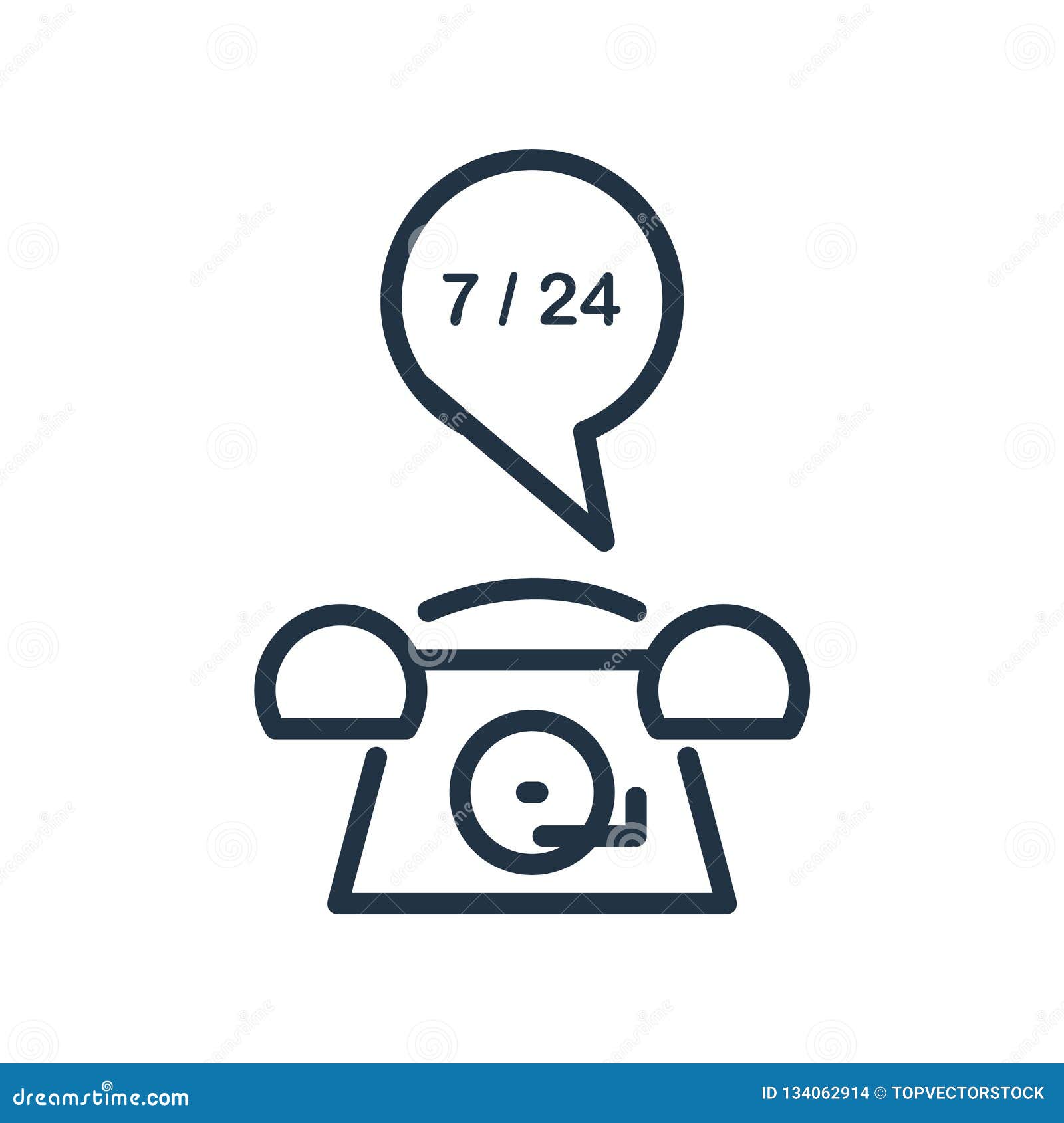 Customer Service Icon Vector Isolated on White Background, Customer ...