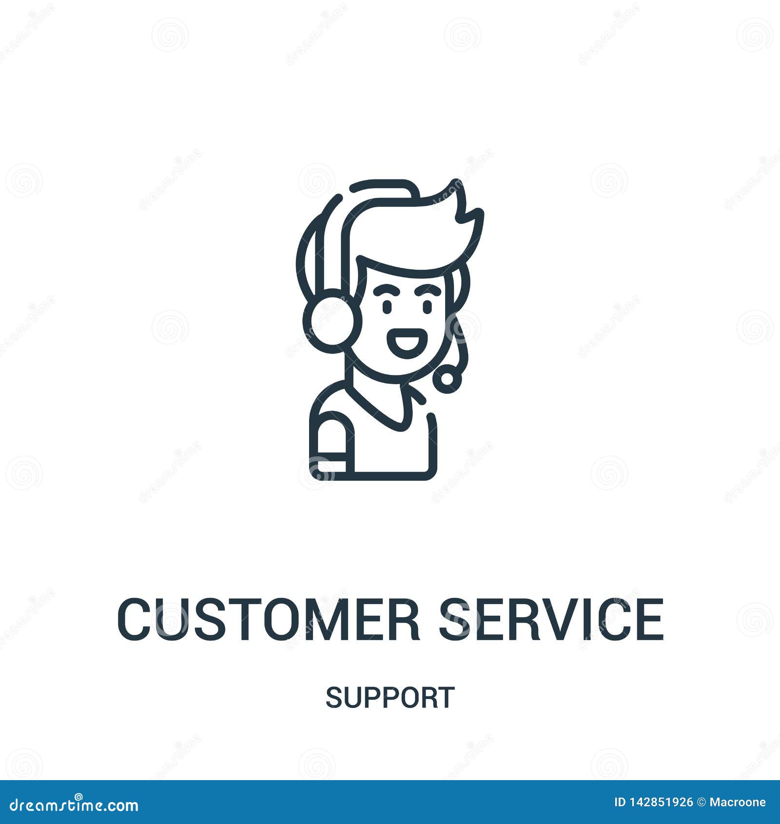 Customer Service Icon Vector From Support Collection Thin Line