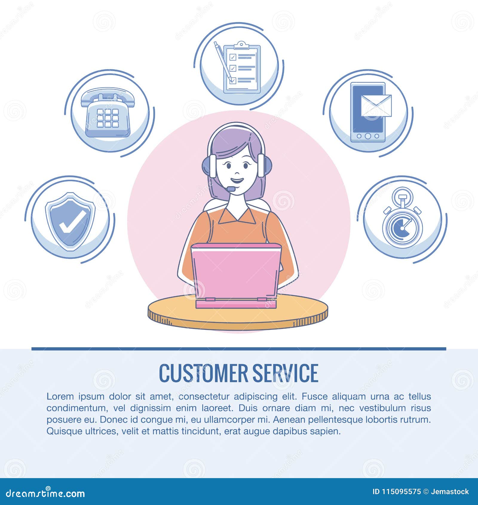 Customer Service Infographic Stock Vector - Illustration of help ...