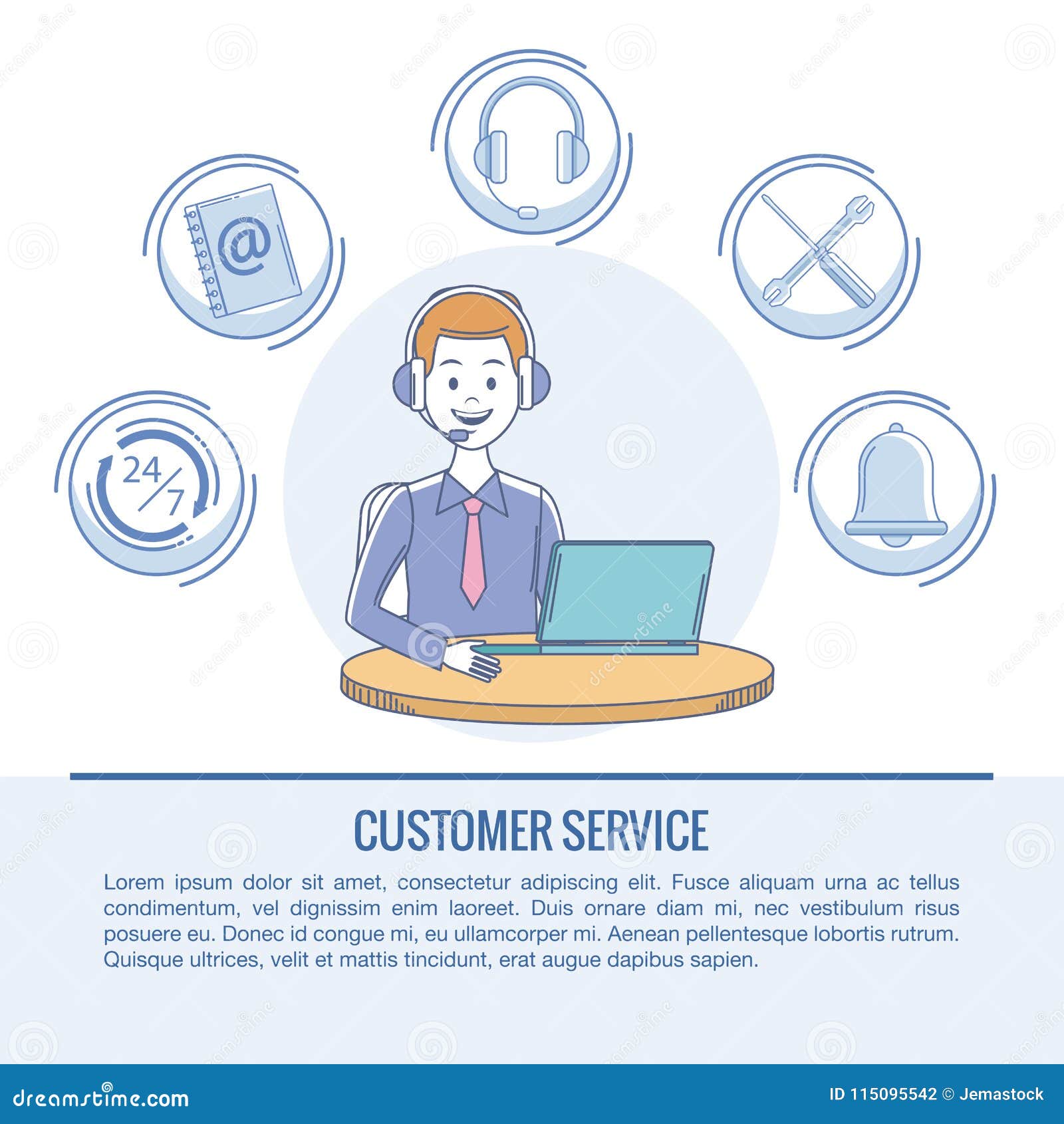 Customer Service Infographic Stock Vector - Illustration of info ...