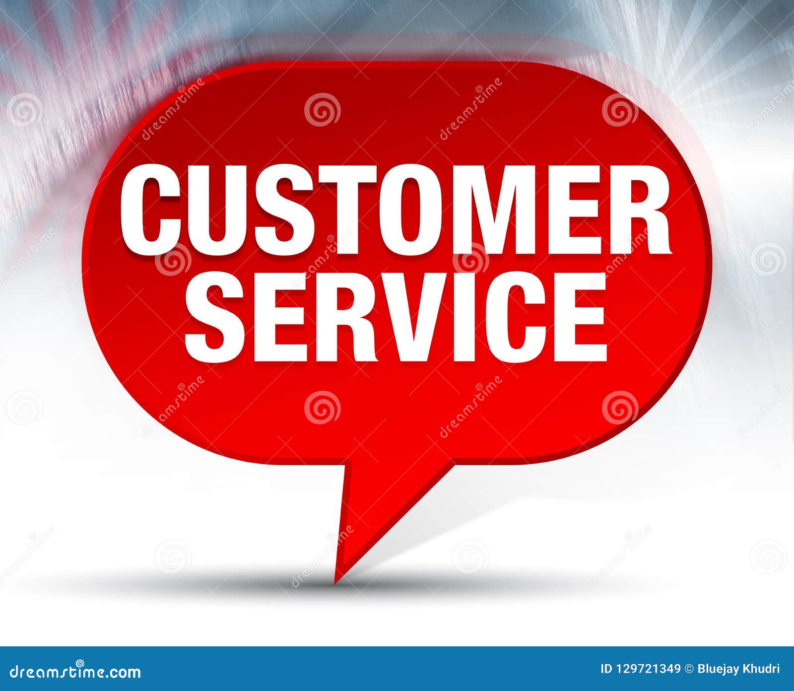 Customer Service Red Bubble Background Stock Illustration ...