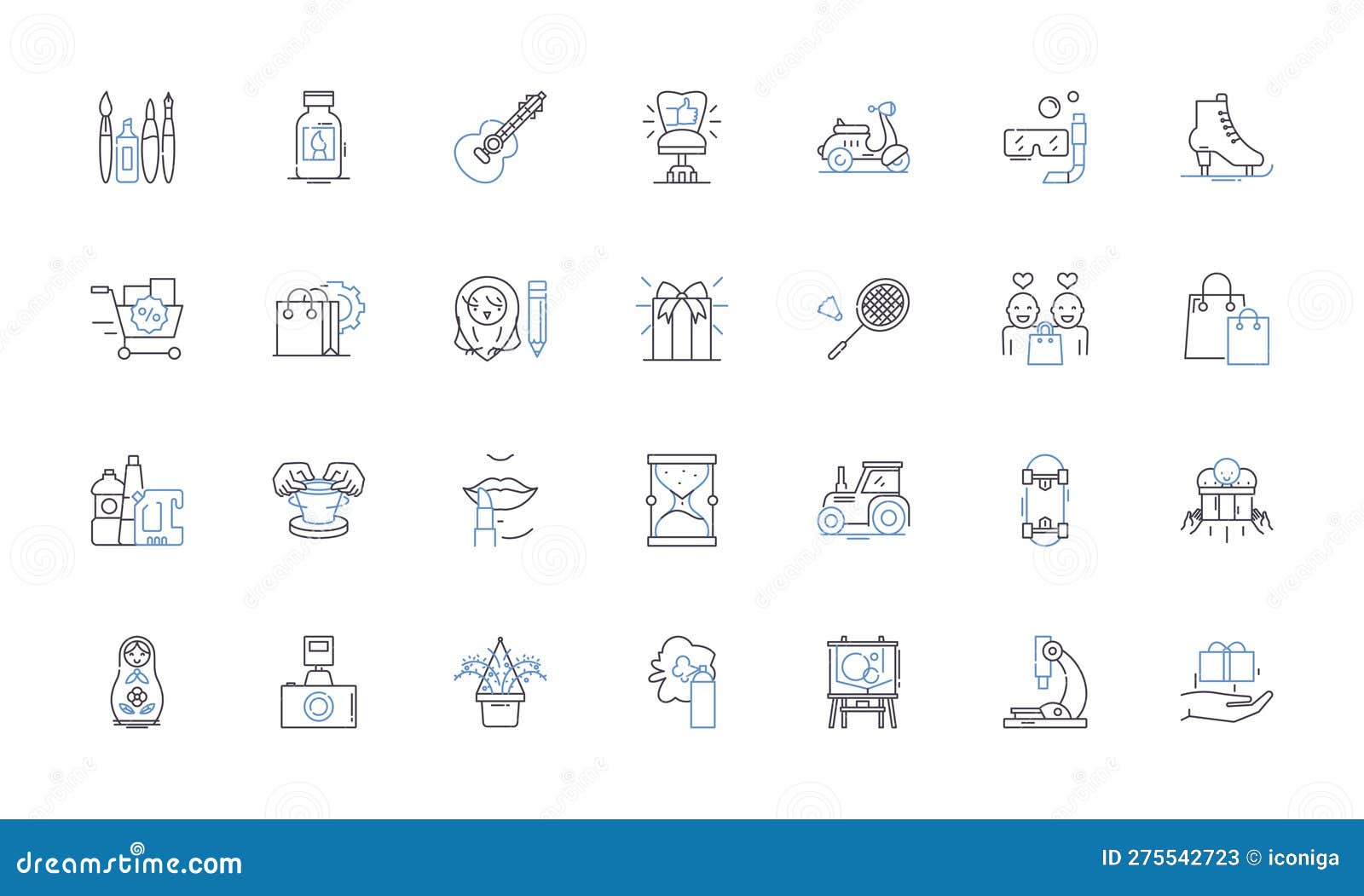 Customer Service Line Icons Collection. Satisfaction, Responsiveness ...