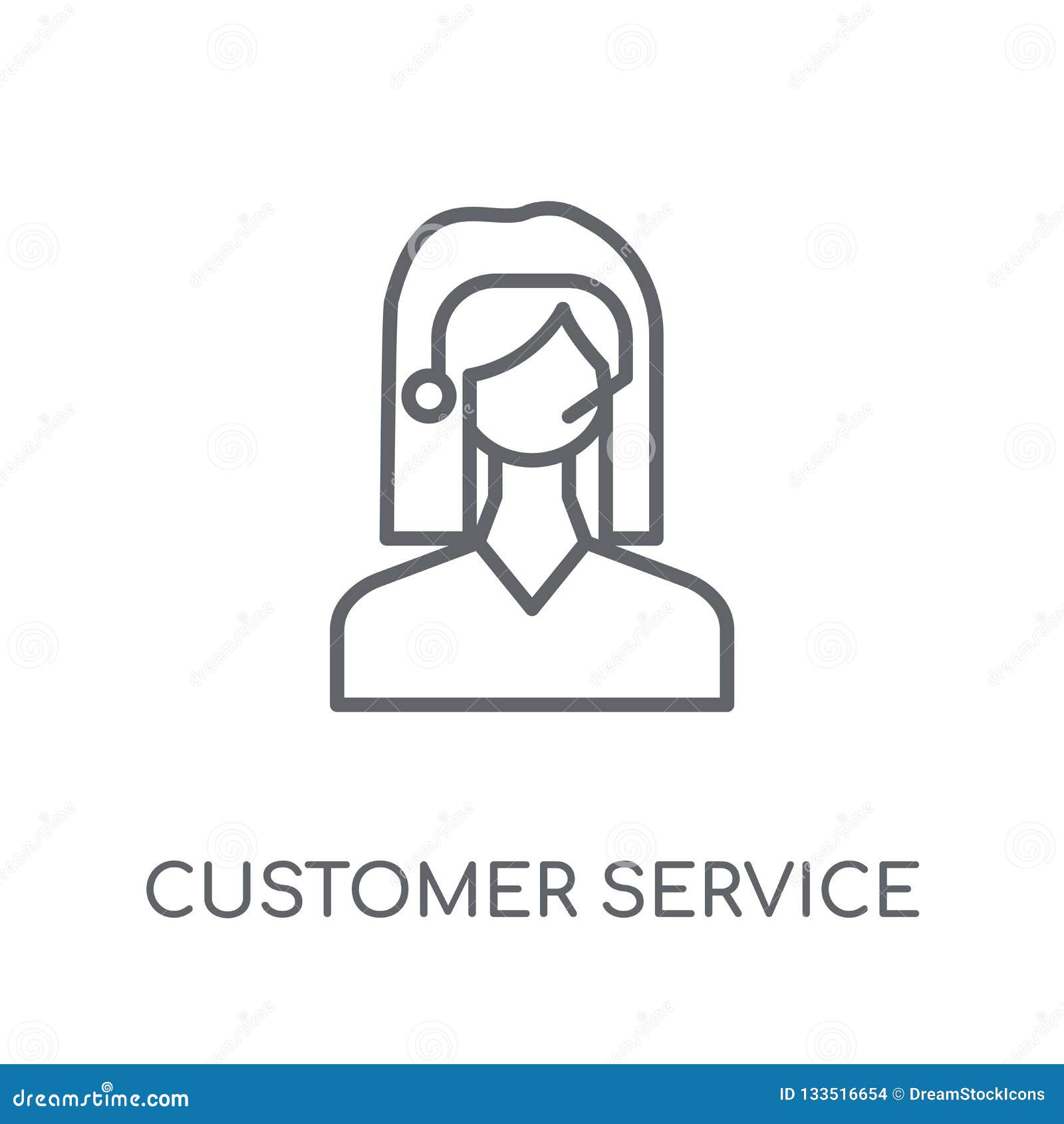 Customer Service Linear Icon. Modern Outline Customer Service Lo Stock ...
