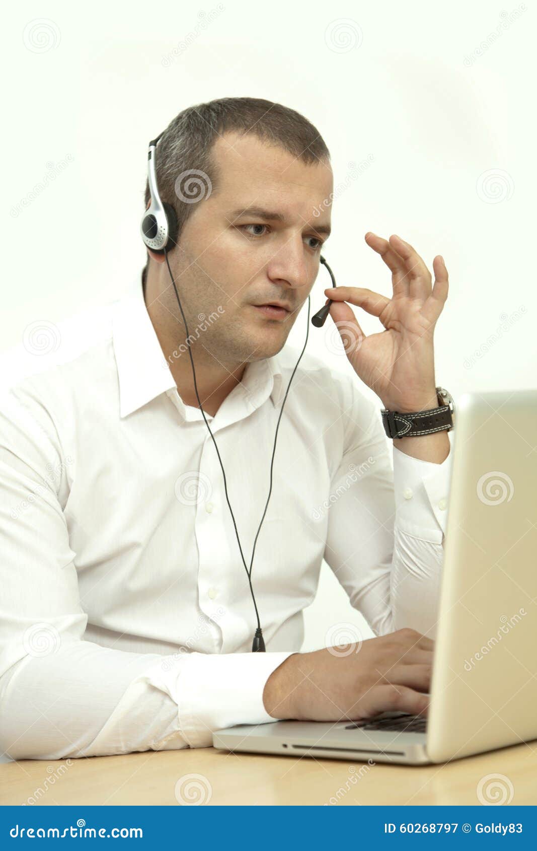 Customer Service stock image. Image of male, computer - 60268797