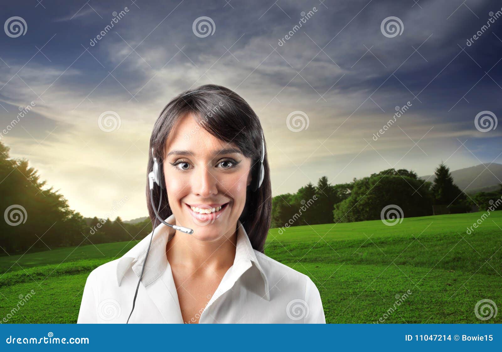 Customer service operator stock photo. Image of field - 11047214