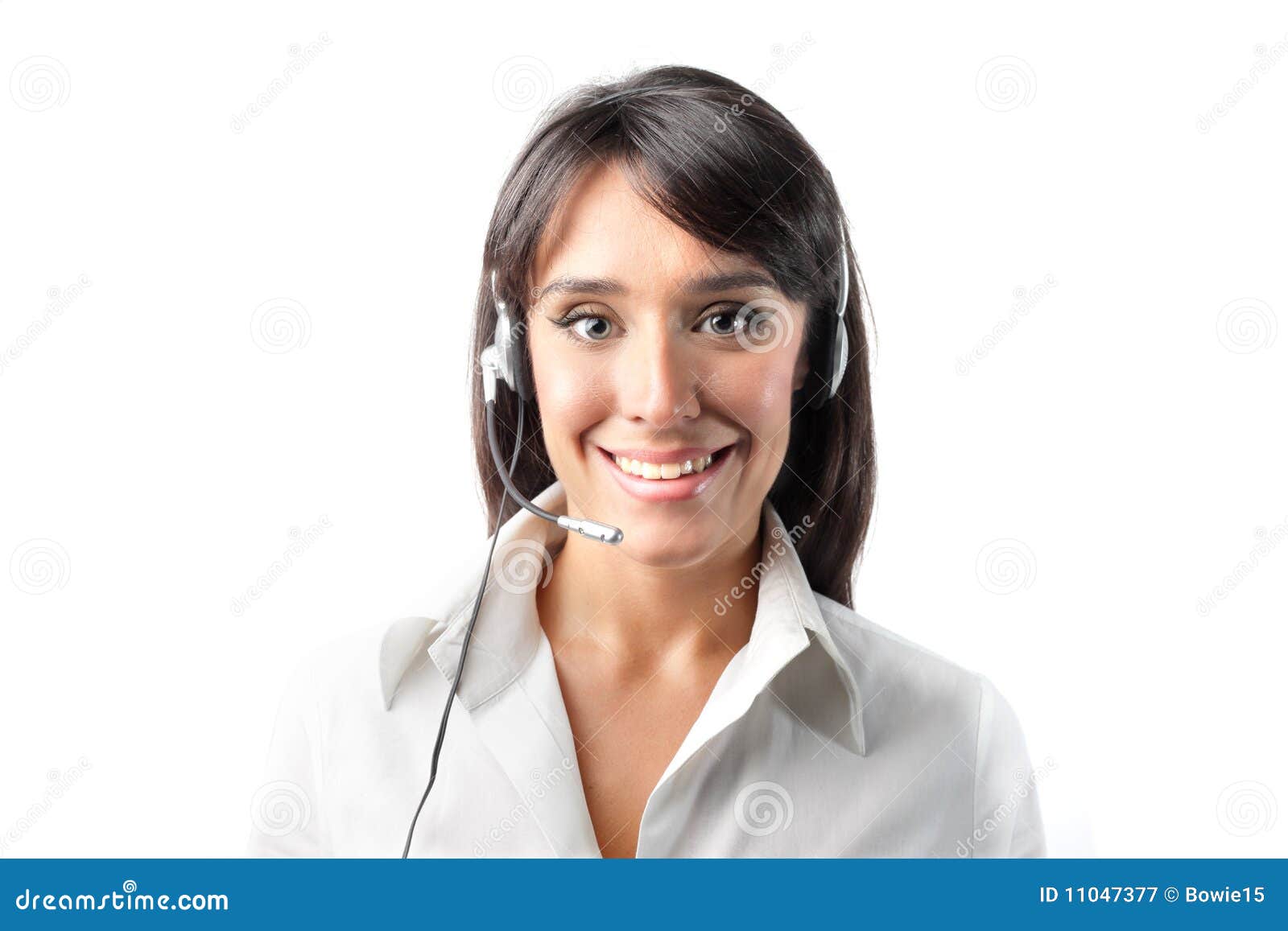 Customer service operator stock image. Image of beautiful - 11047377