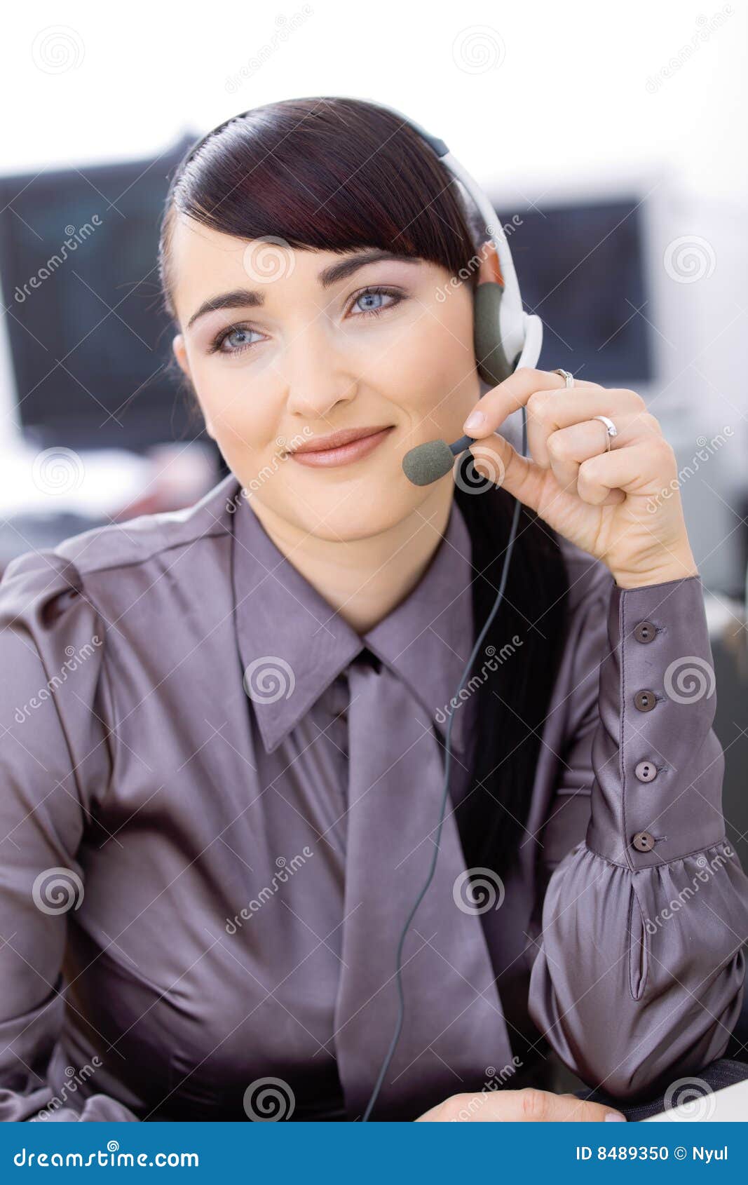 Customer service operator stock photo. Image of computer - 8489350