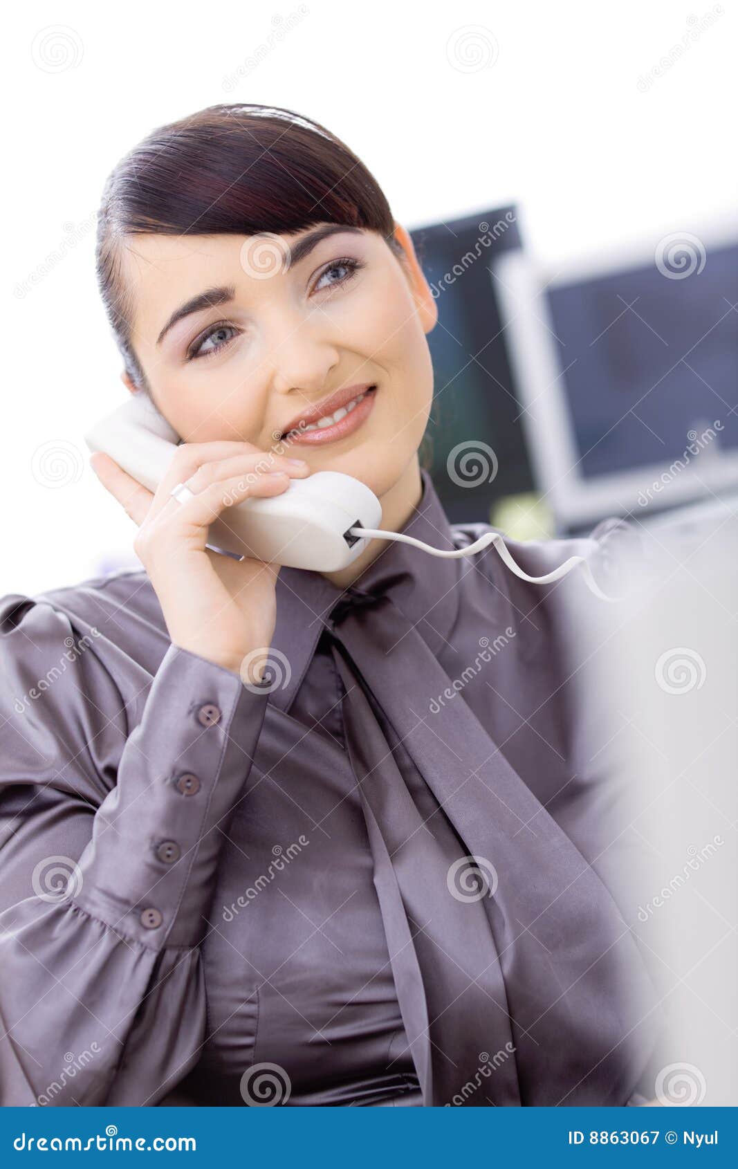 Customer service operator stock image. Image of attractive - 8863067