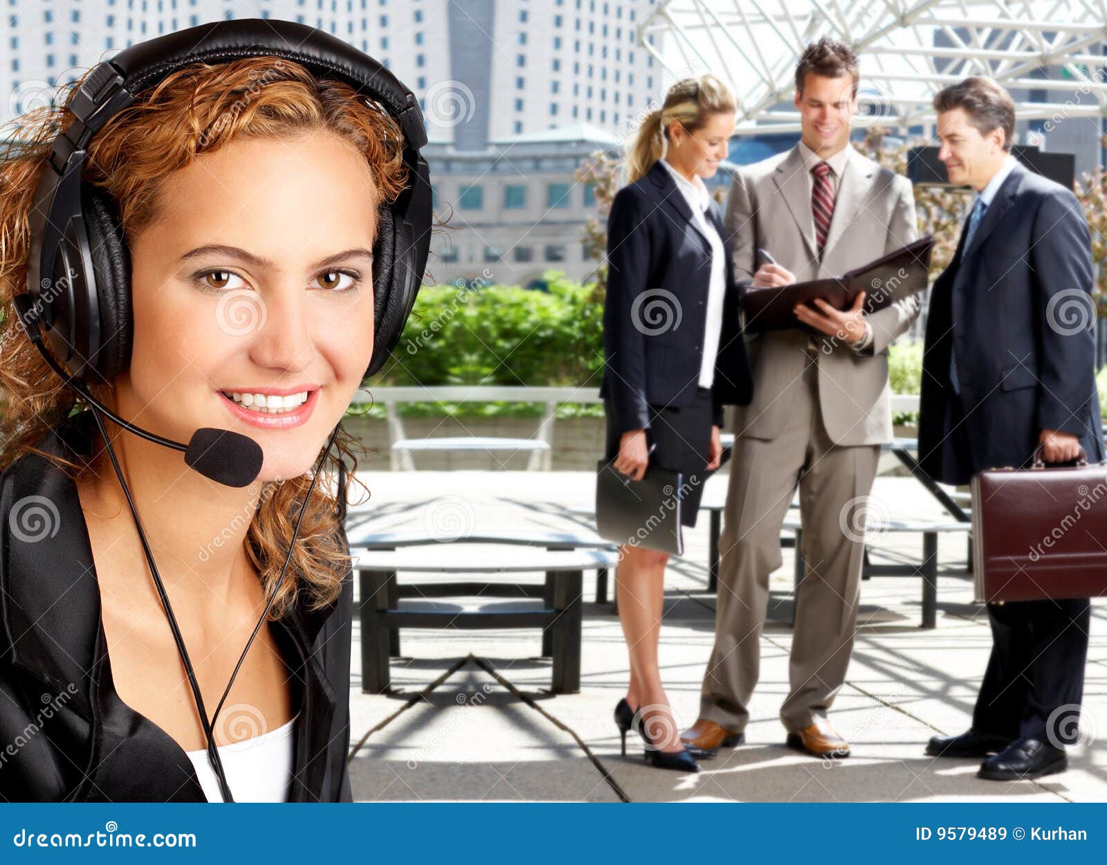 Customer service operator stock image. Image of lady, operator - 9579489