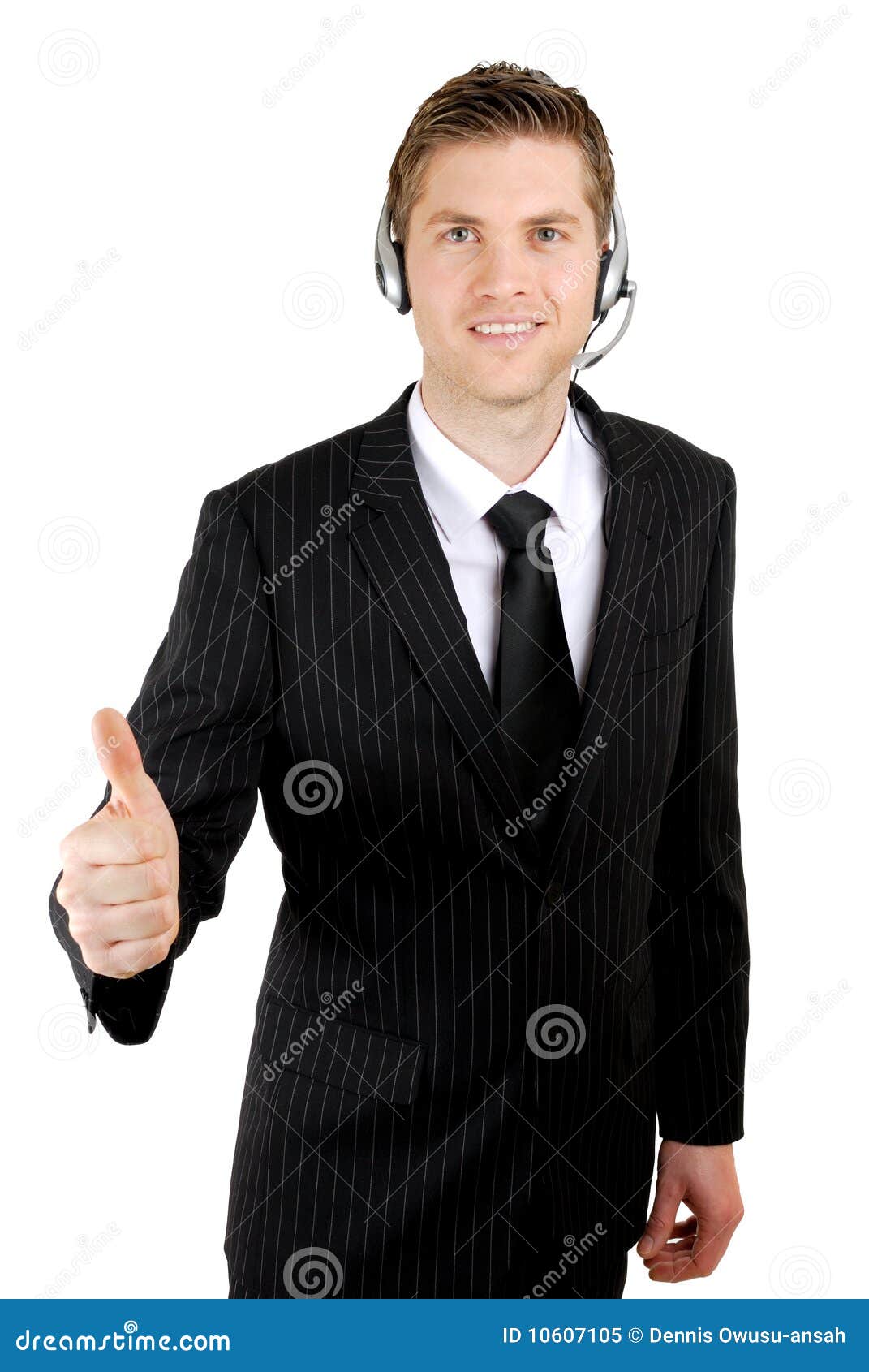 Customer Service Operator Giving Thumbs Up Stock Image - Image of ...